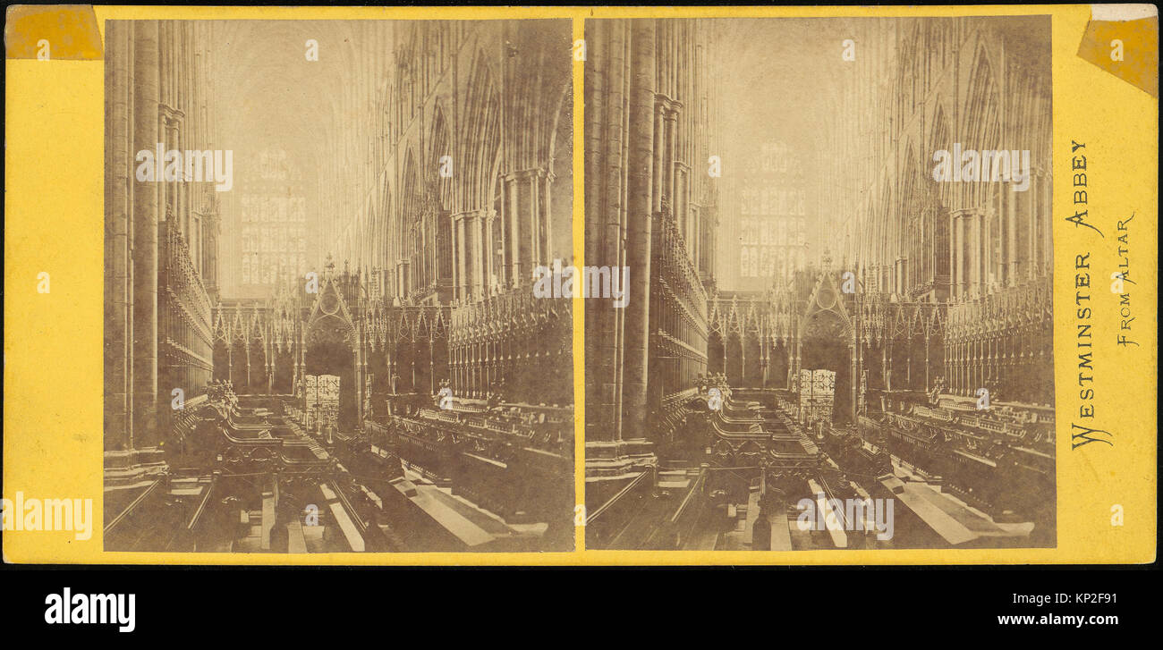 -Group of 5 Stereograph Views of Westminster Abbey, London, England ...