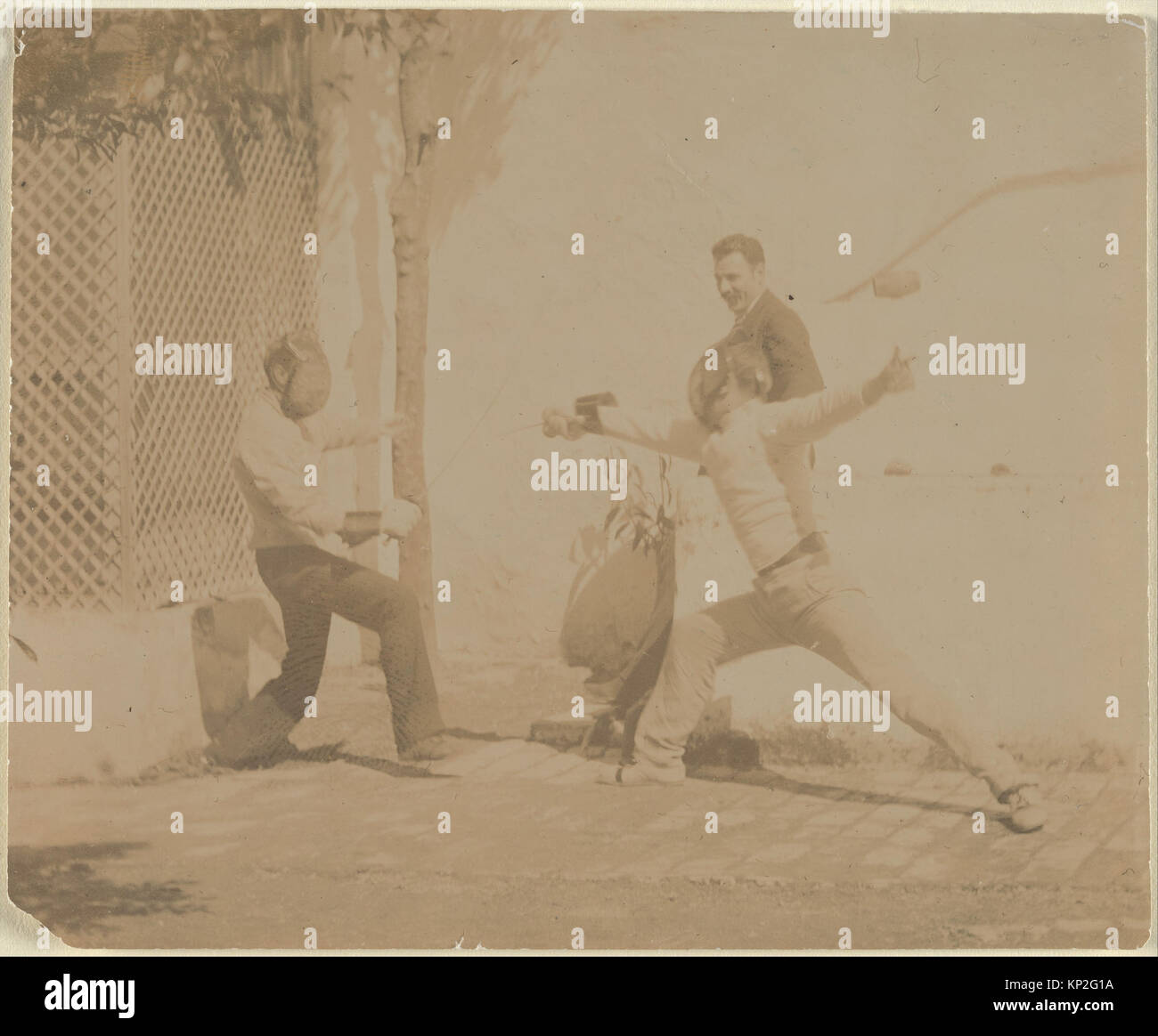 Photograph of Edmund Quinn performing fencing at the Metropolitan ...