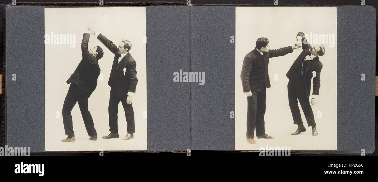 Collection of 67 photographs demonstrating self-defense techniques ...