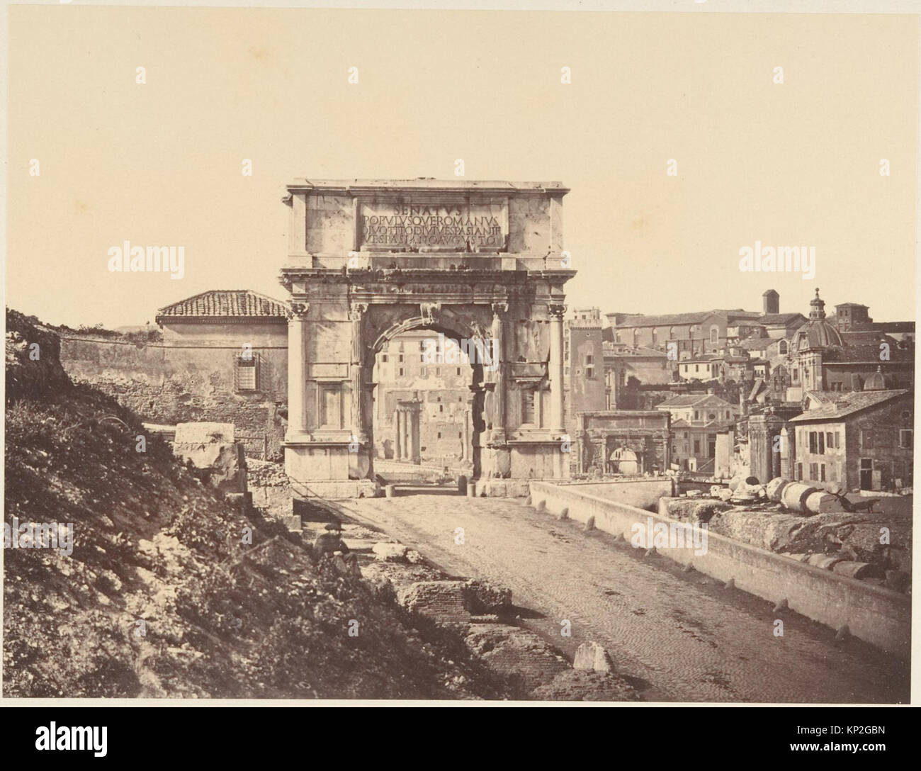 Arch of Titus in Rome, a Roman triumphal arch featuring inscriptions ...