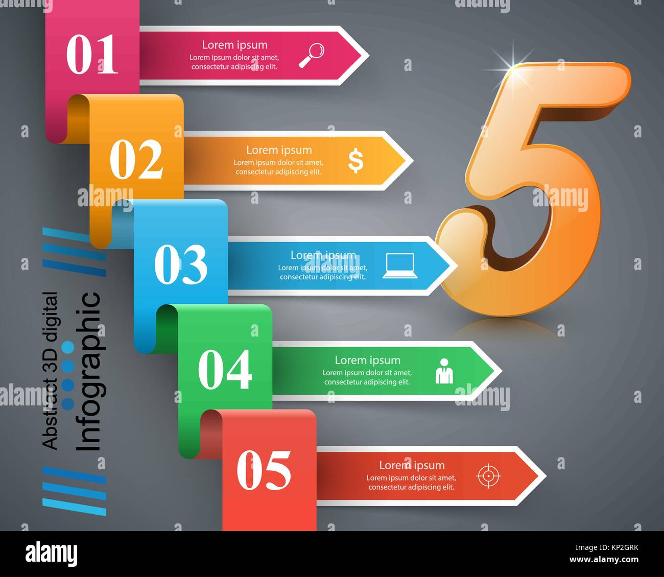 Business infographic. Number icon Stock Vector Image & Art - Alamy