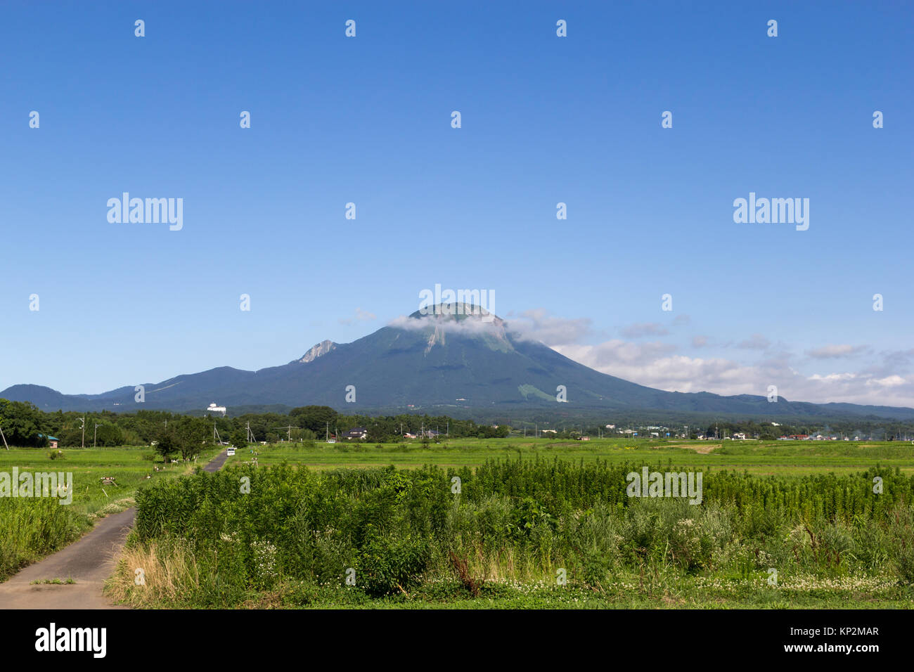 Mount Daisen seen from Shoji Ueda Museum of Photography; Tottori Prefecture, Japan Stock Photo ...