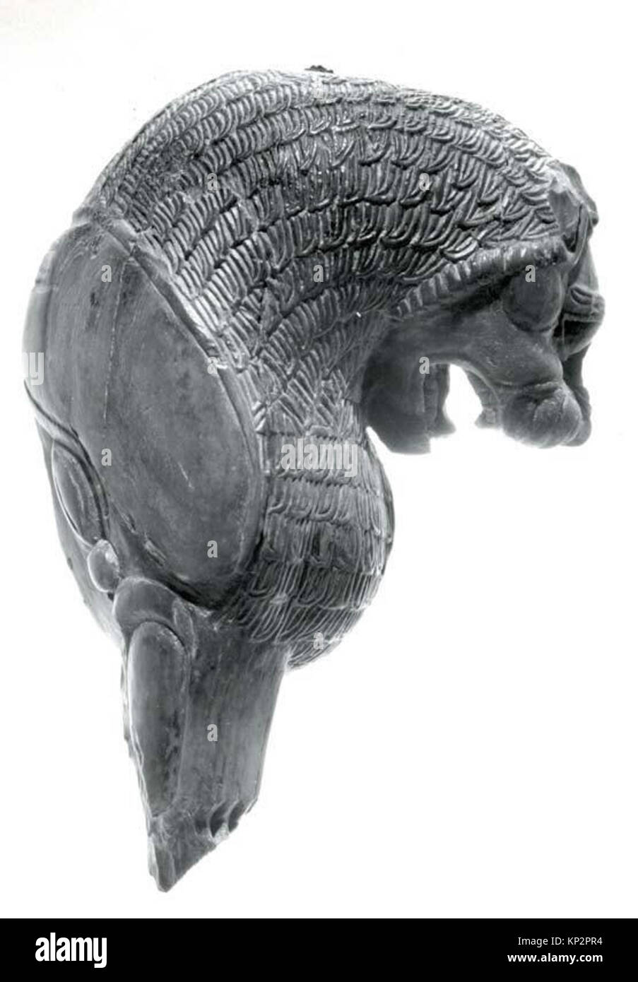 Lion head and foreleg sculpture in relief, highlighting detailed ...