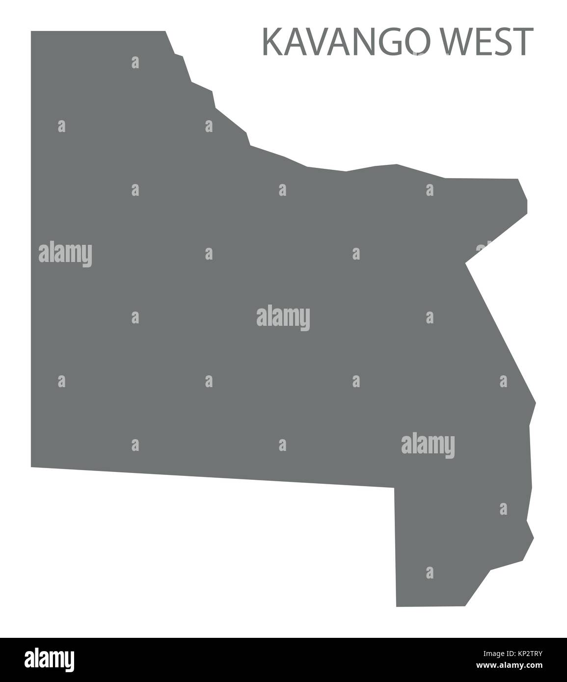 Kavango West map of Namibia grey illustration silhouette shape Stock ...