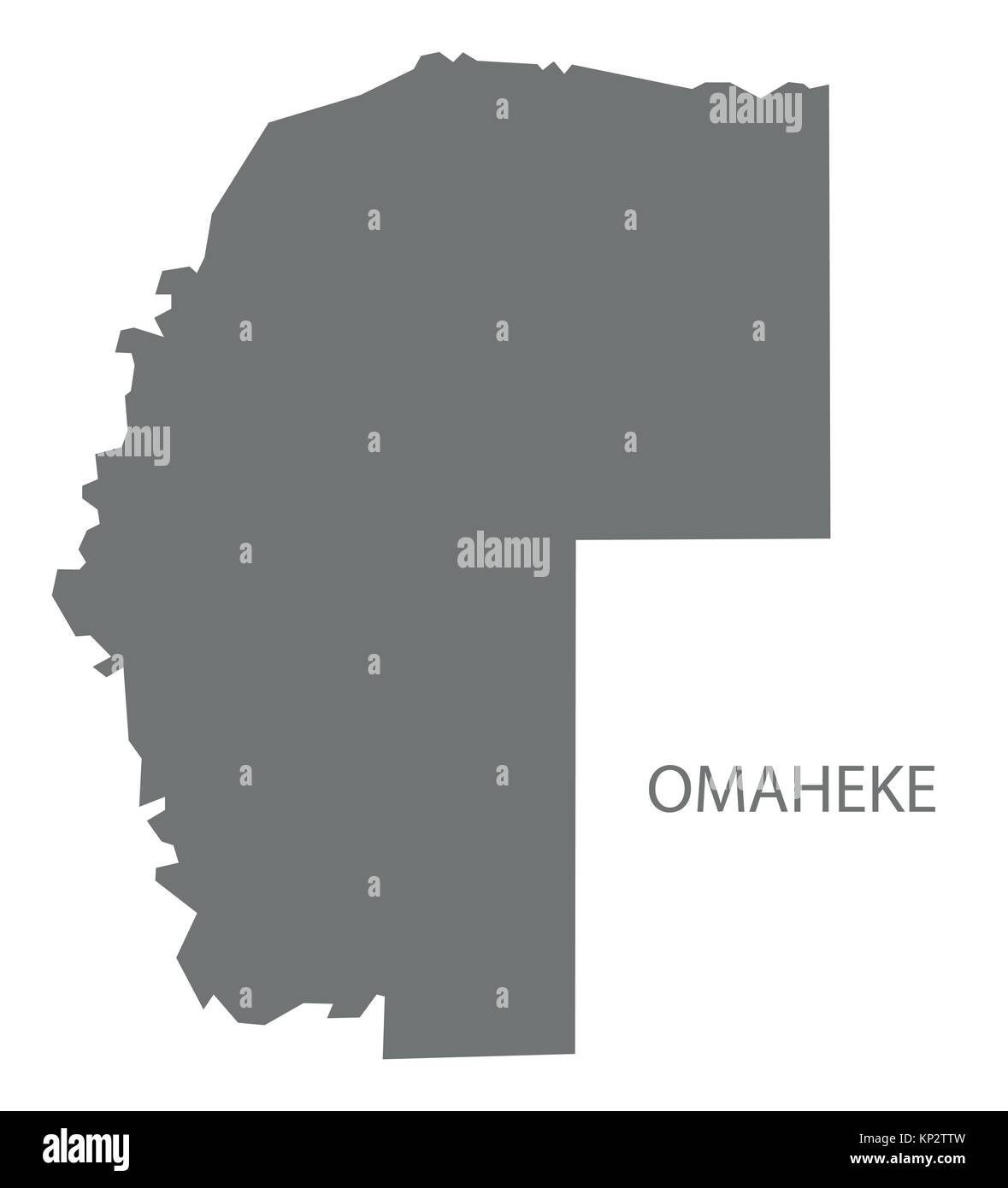 Omaheke map of Namibia grey illustration silhouette shape Stock Vector ...