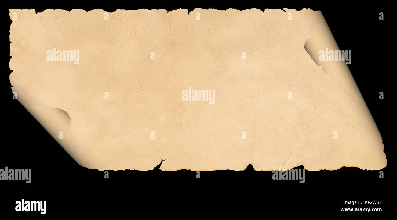 Torn old paper texture on black background Stock Photo - Alamy
