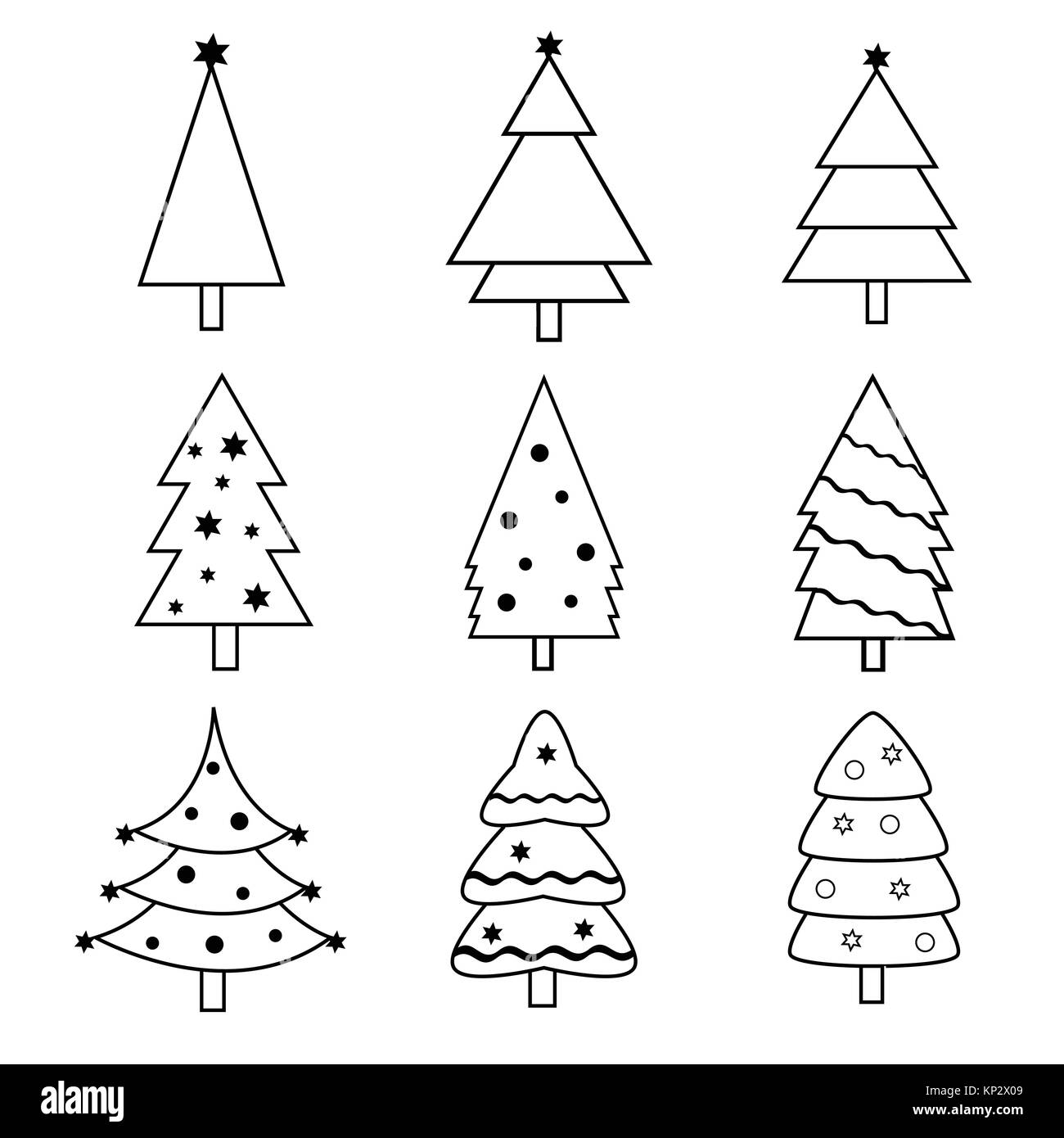 Bird star christmas tree Black and White Stock Photos & Images - Alamy