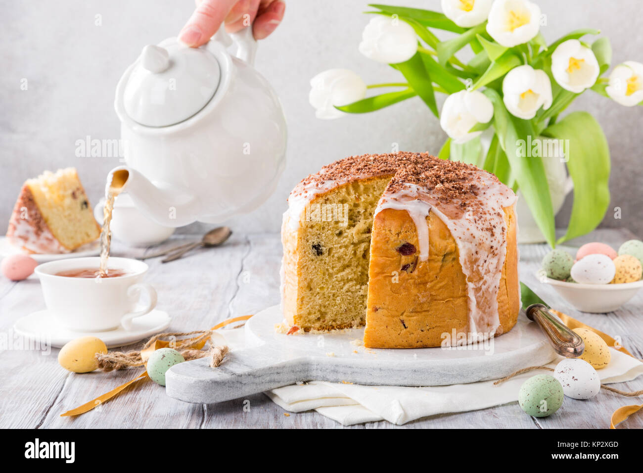 Easter orthodox sweet bread Stock Photo - Alamy
