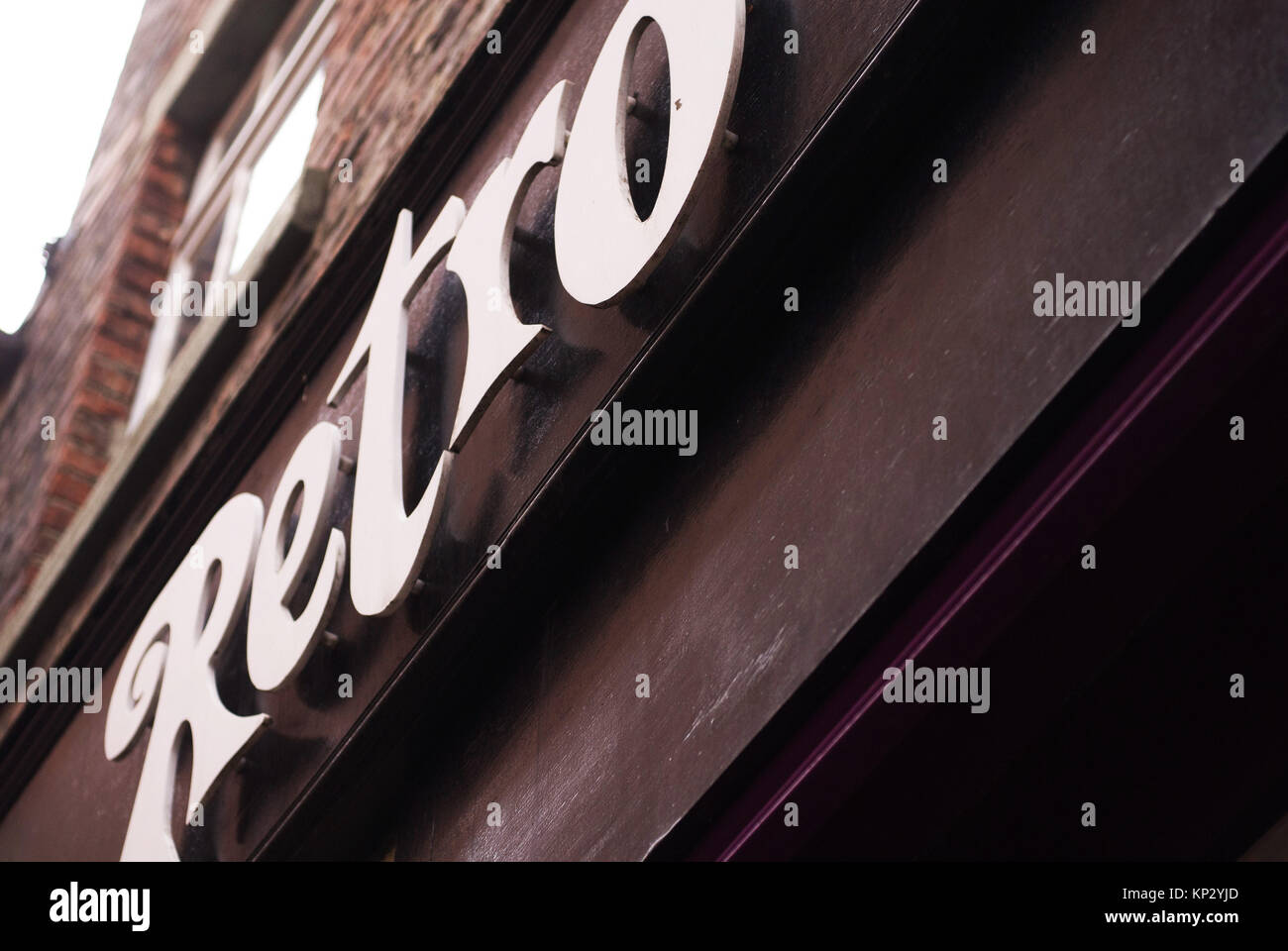 Retro shop sign, Newcastle upon Tyne, UK Stock Photo - Alamy
