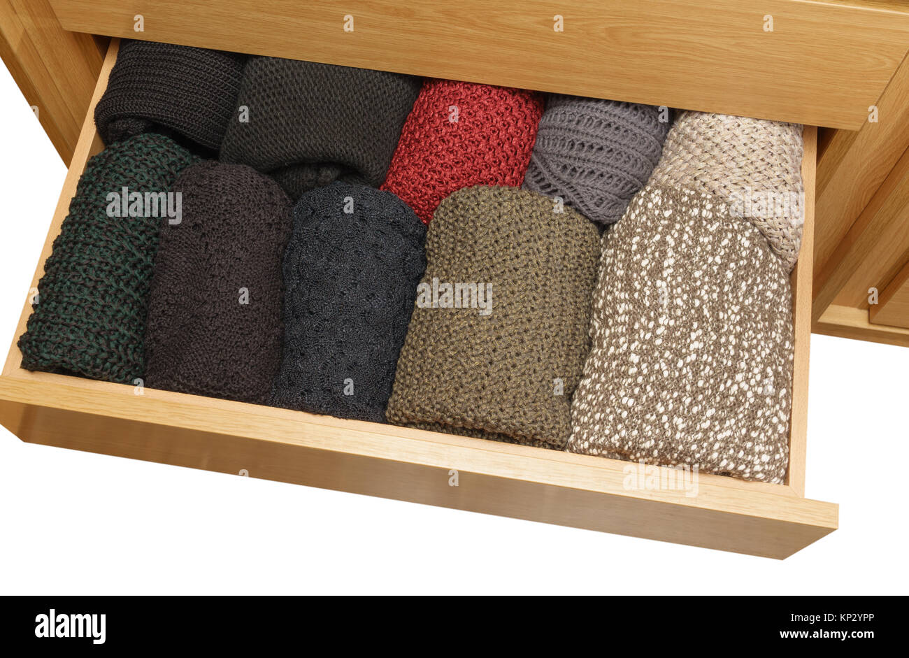 A well-organized open drawer over white Stock Photo - Alamy