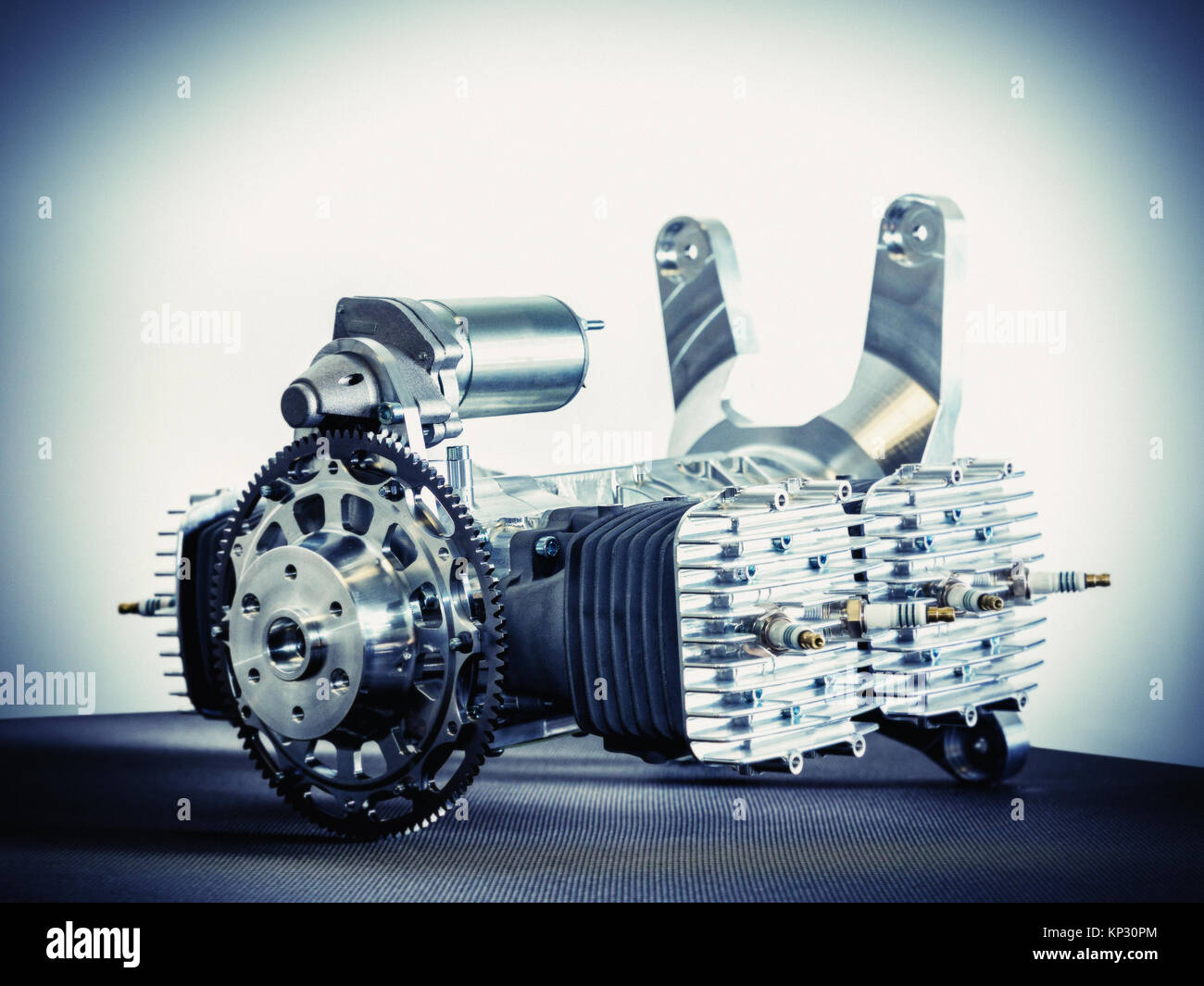 Piece of equipment of the aircraft engine closeup, a aircraft engine ...