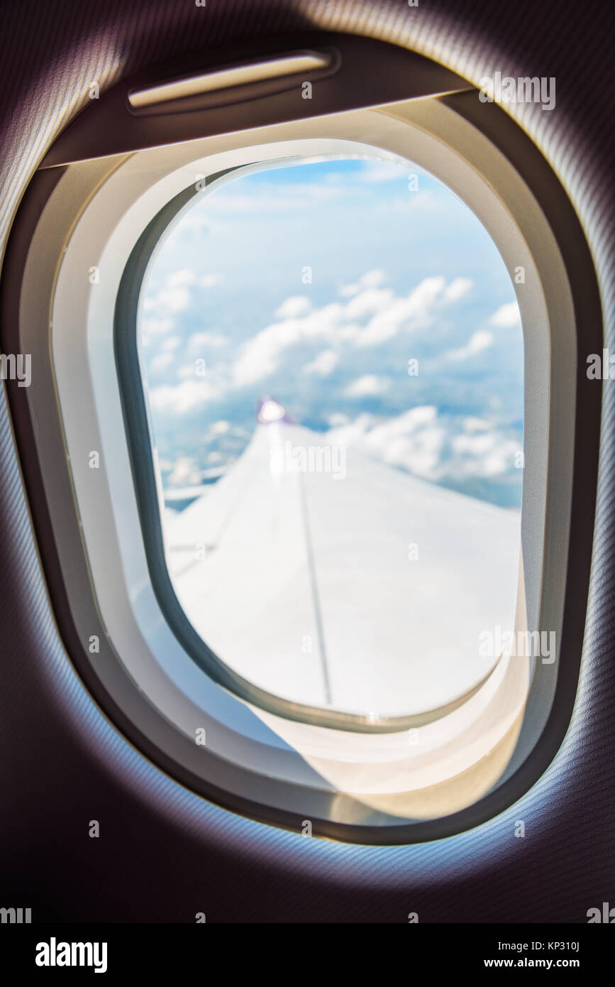 close-up of a plane window in focus Stock Photo - Alamy