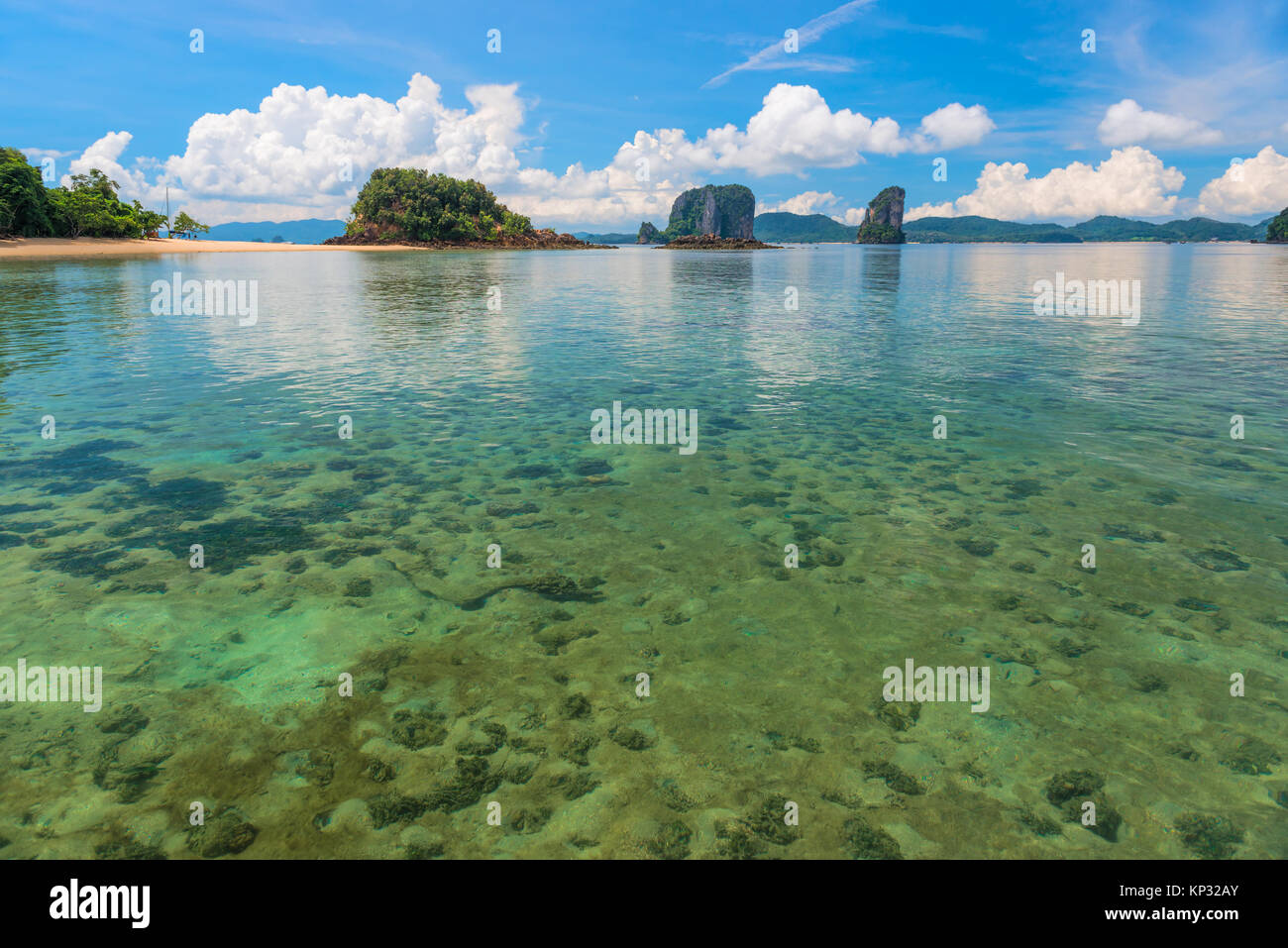 stunning landscape of Thailand - the sea, rocks and beautiful clouds ...