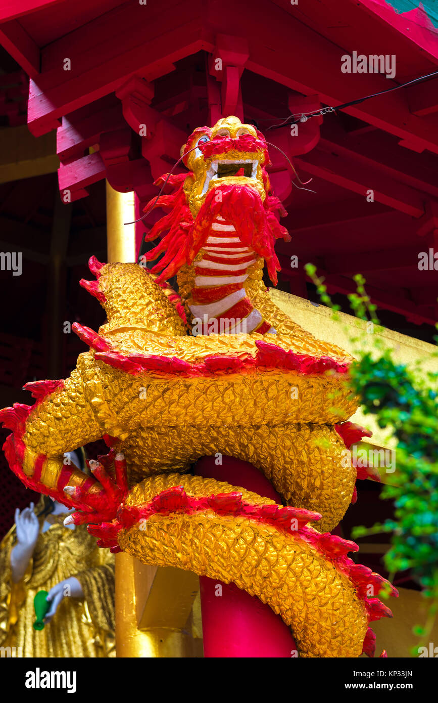 beautiful yellow bright Chinese dragon - the traditional symbol of the ...