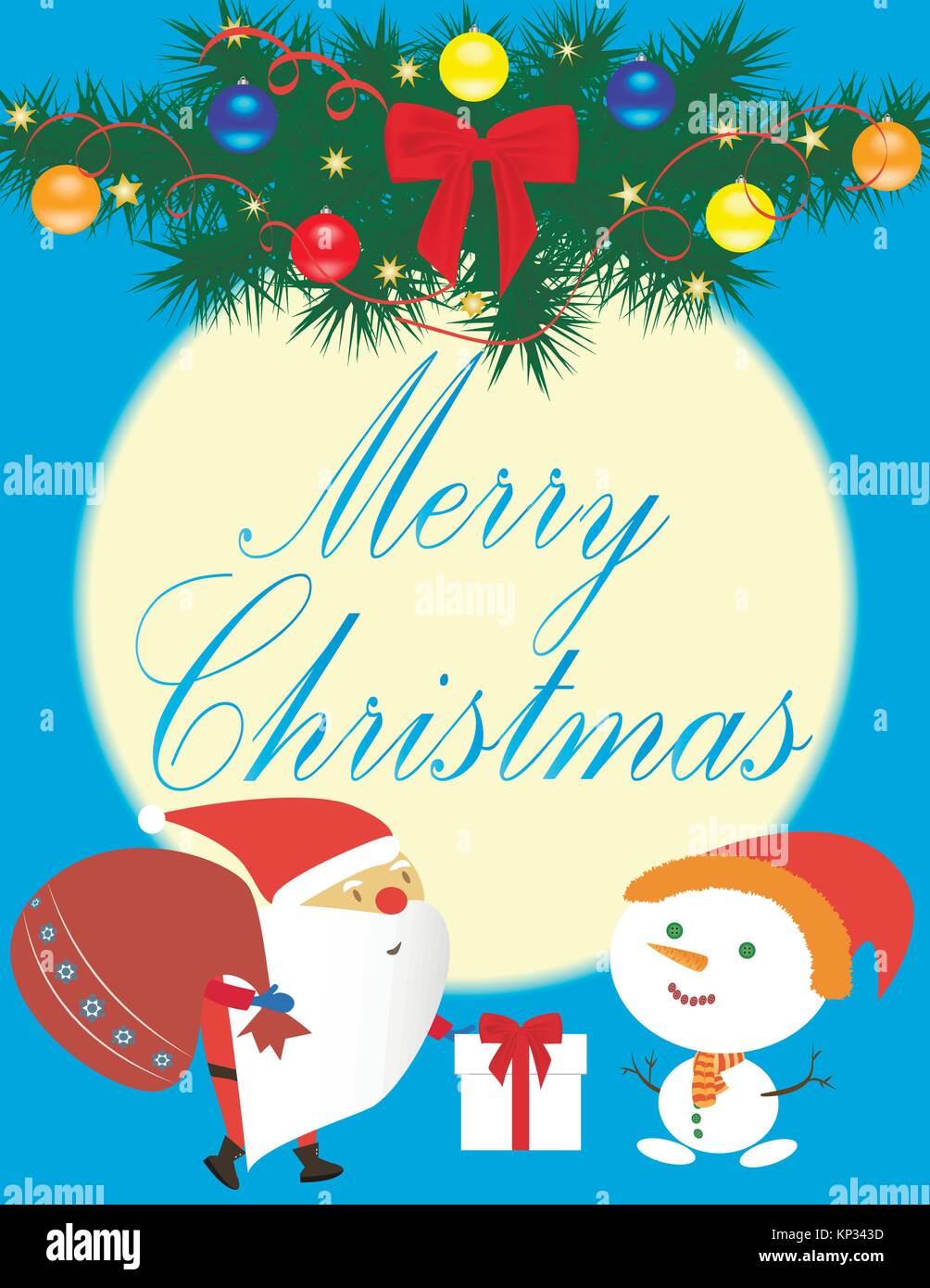 Classic merry christmas greeting Stock Vector Images - Alamy