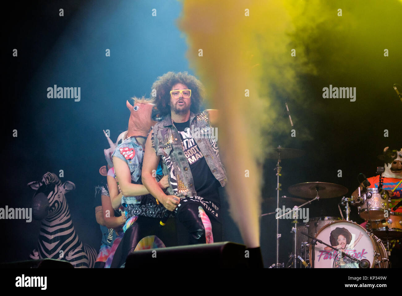 The American rapper, singer and music producer Redfoo performs a live ...
