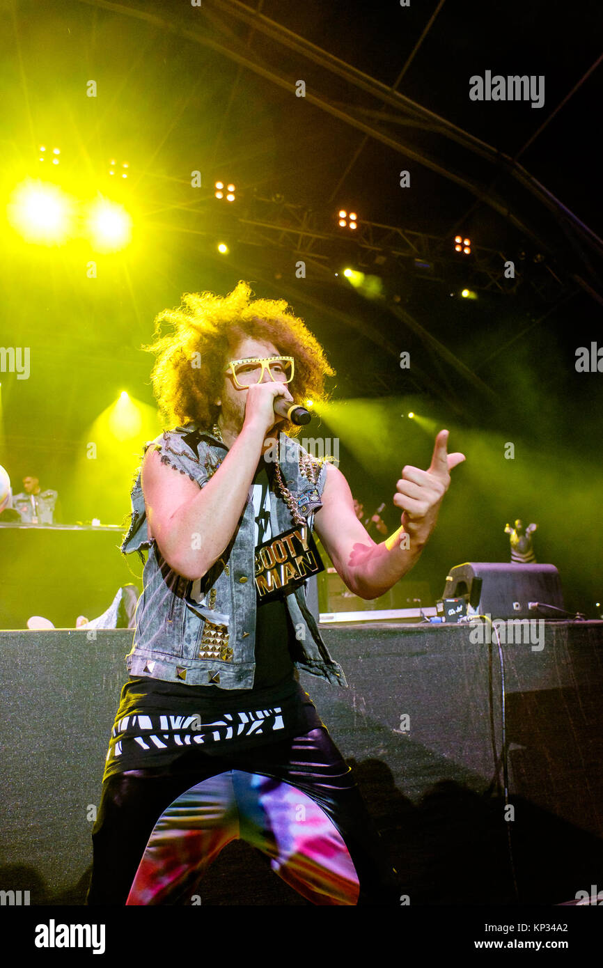 The American rapper, singer and music producer Redfoo performs a live ...