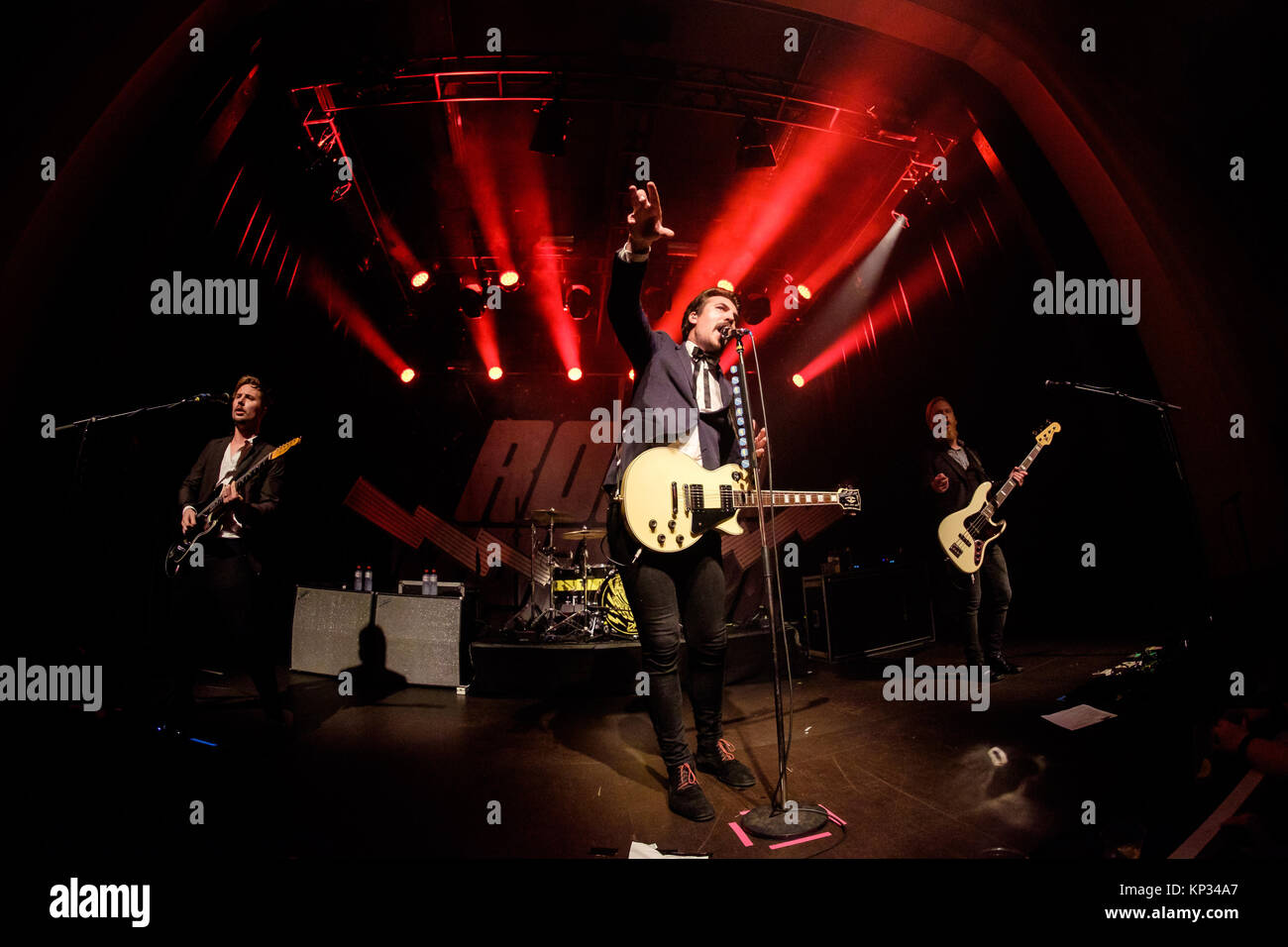 The Swedish rock band Royal Republic performs a live concert at ...