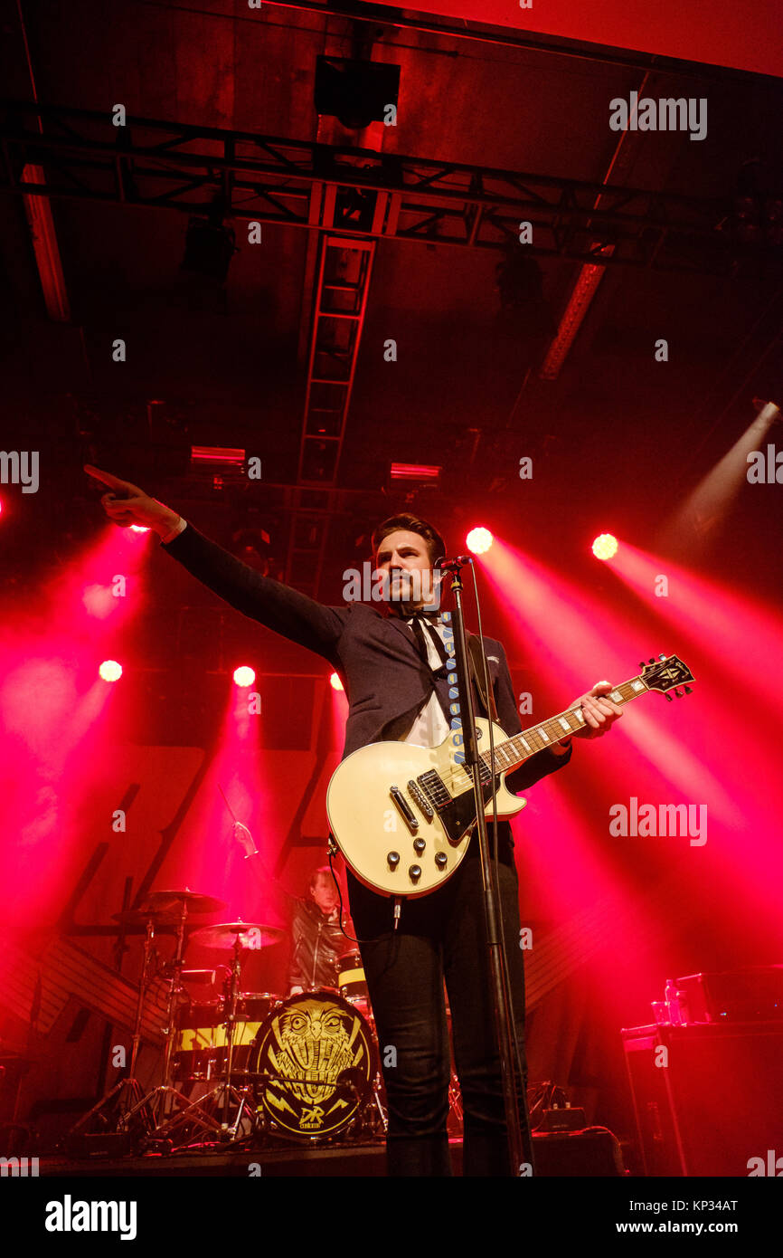 The Swedish rock band Royal Republic performs a live concert at ...