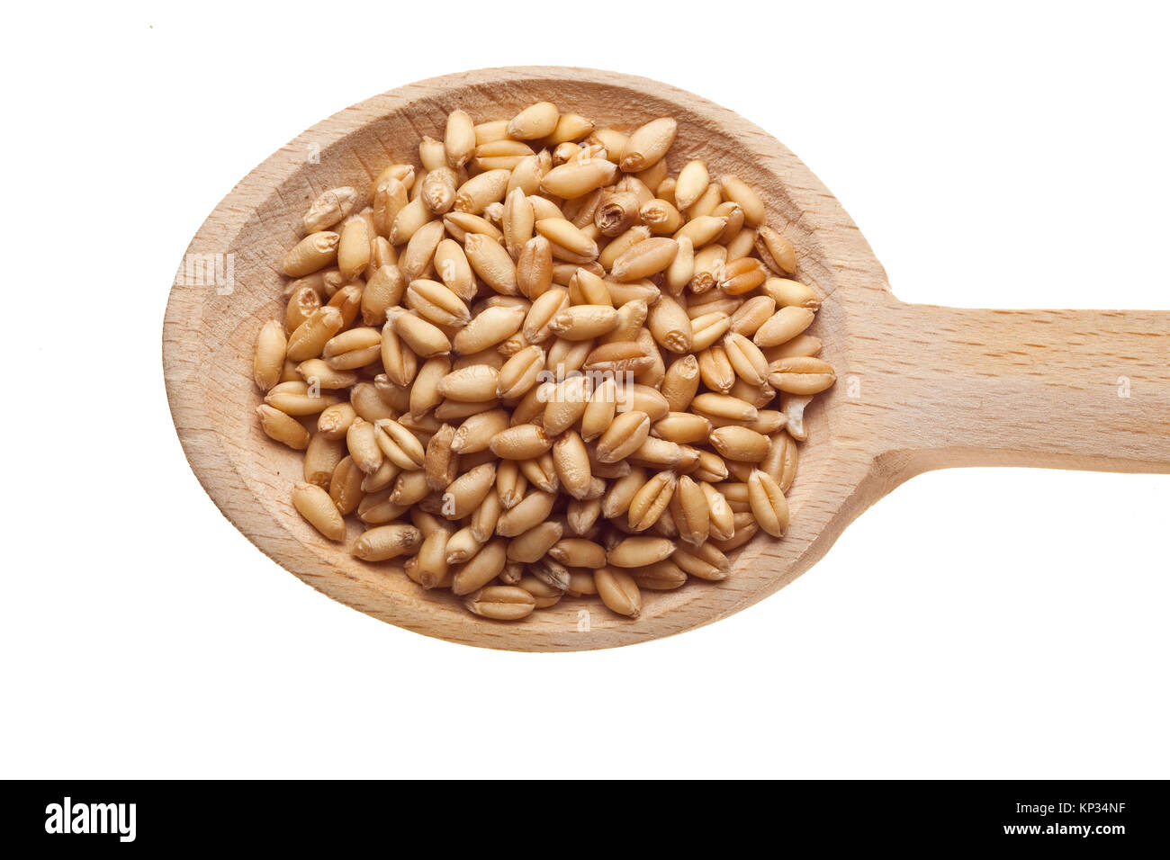 Herbs and spices on wooden spoons - wheat Stock Photo - Alamy