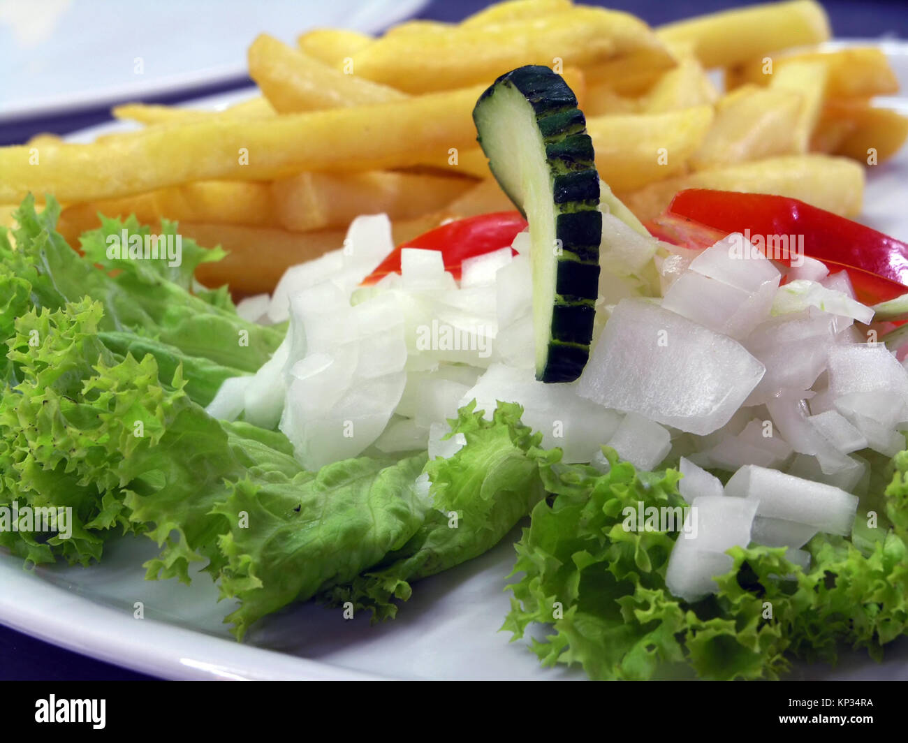 Fresh vegetable on plate Stock Photo - Alamy