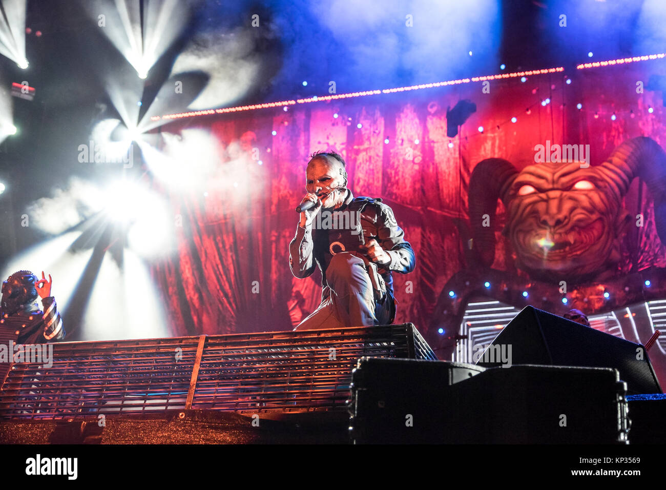 The American heavy metal band Slipknot performs a live concert during ...