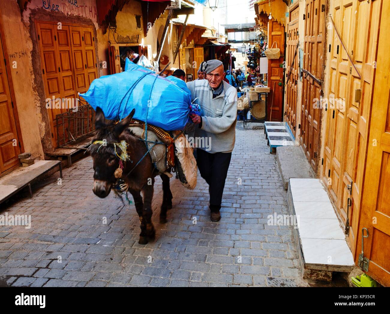 Donkey Carrying Heavy Load In High Resolution Stock Photography and ...