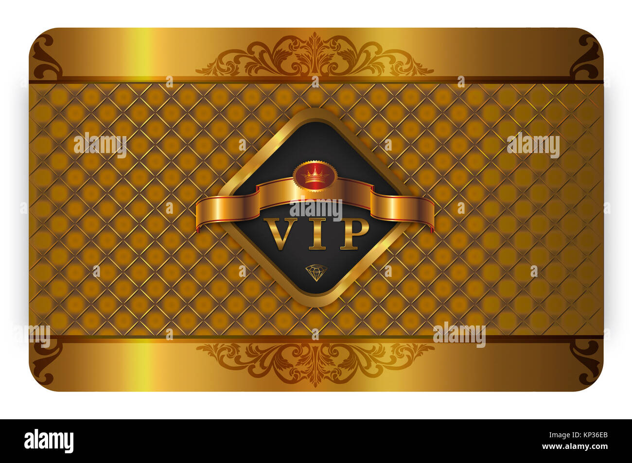 Gold business or gift card template for the design Stock Photo - Alamy