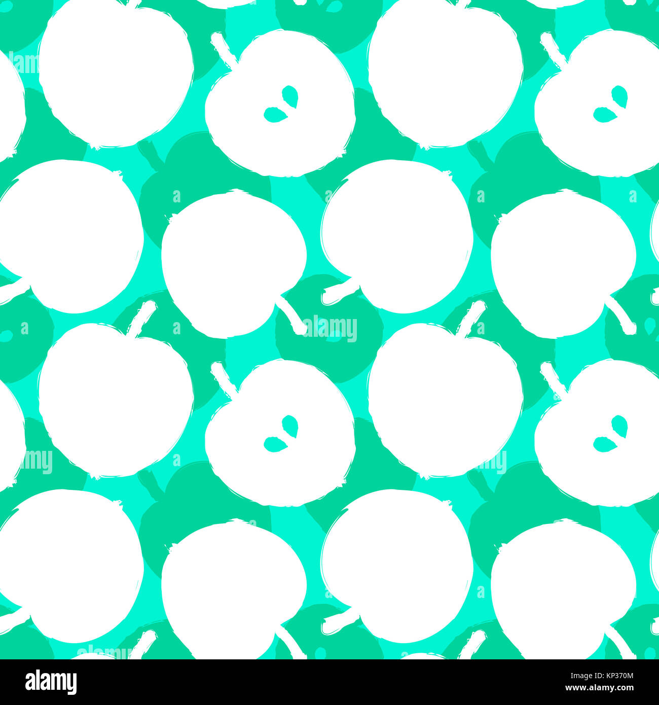 Turquoise seamless background with white and green apples Stock Photo ...