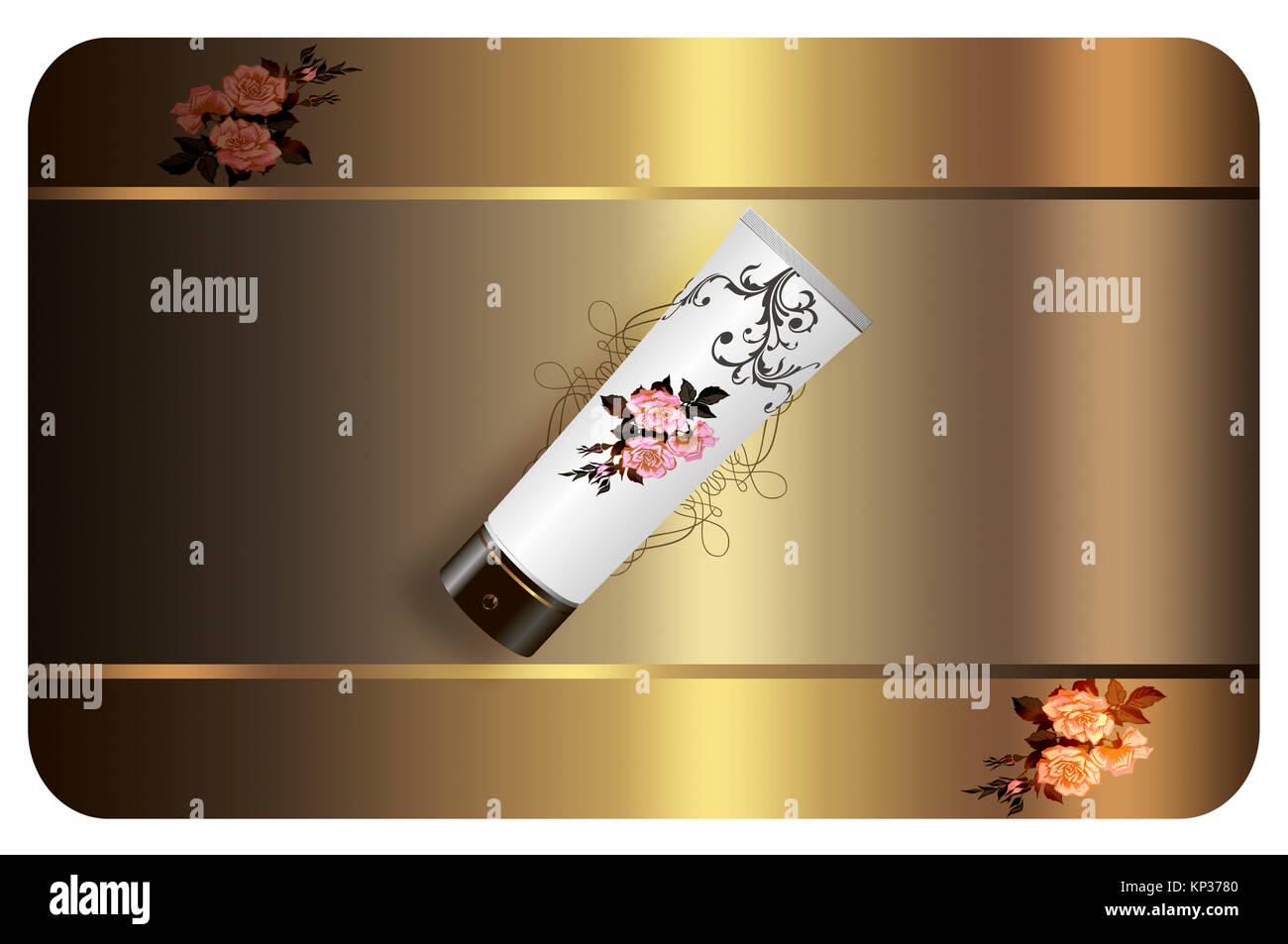 Gold business card template for the design Stock Photo - Alamy