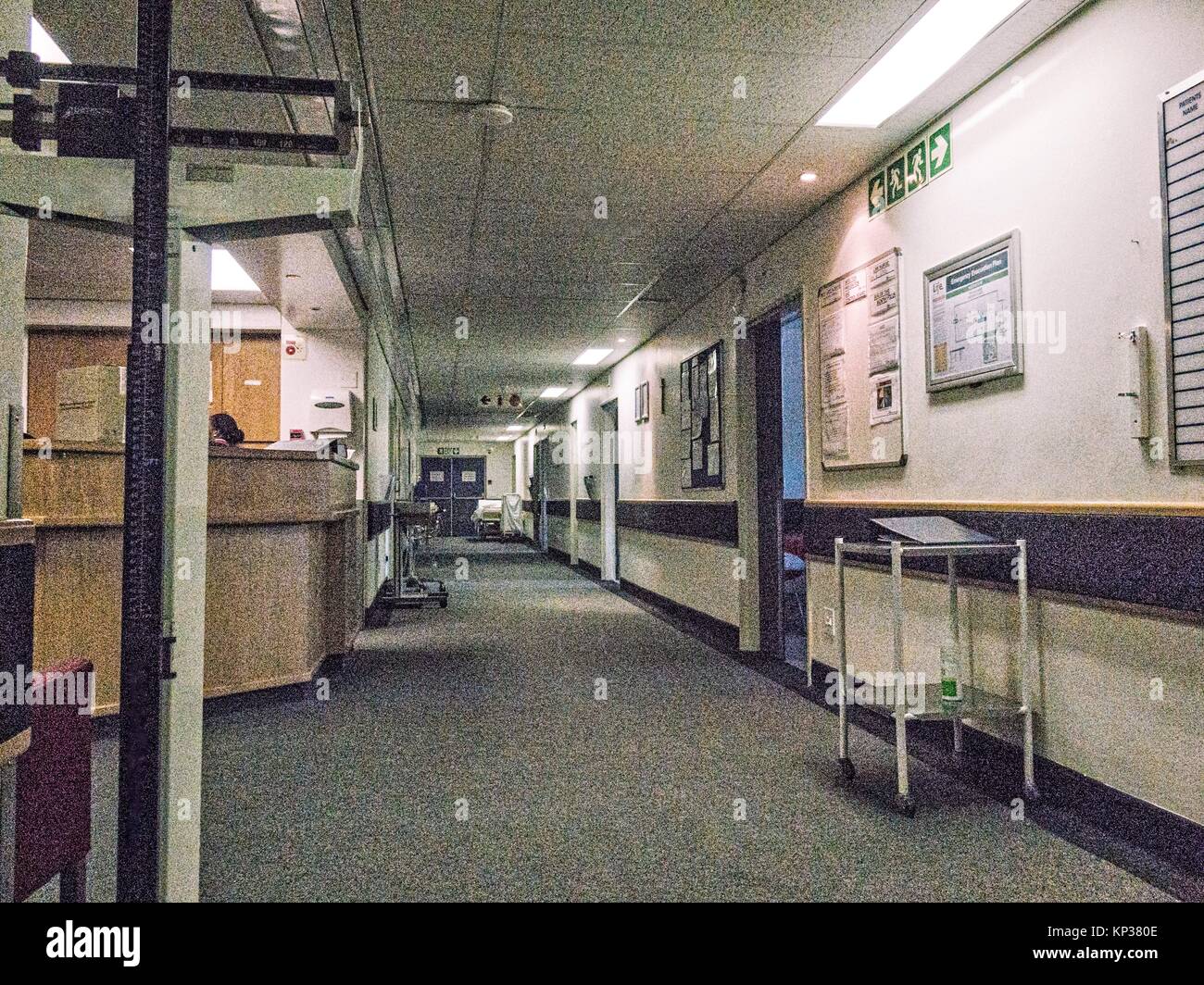 Quiet hospital corridor Stock Photo - Alamy