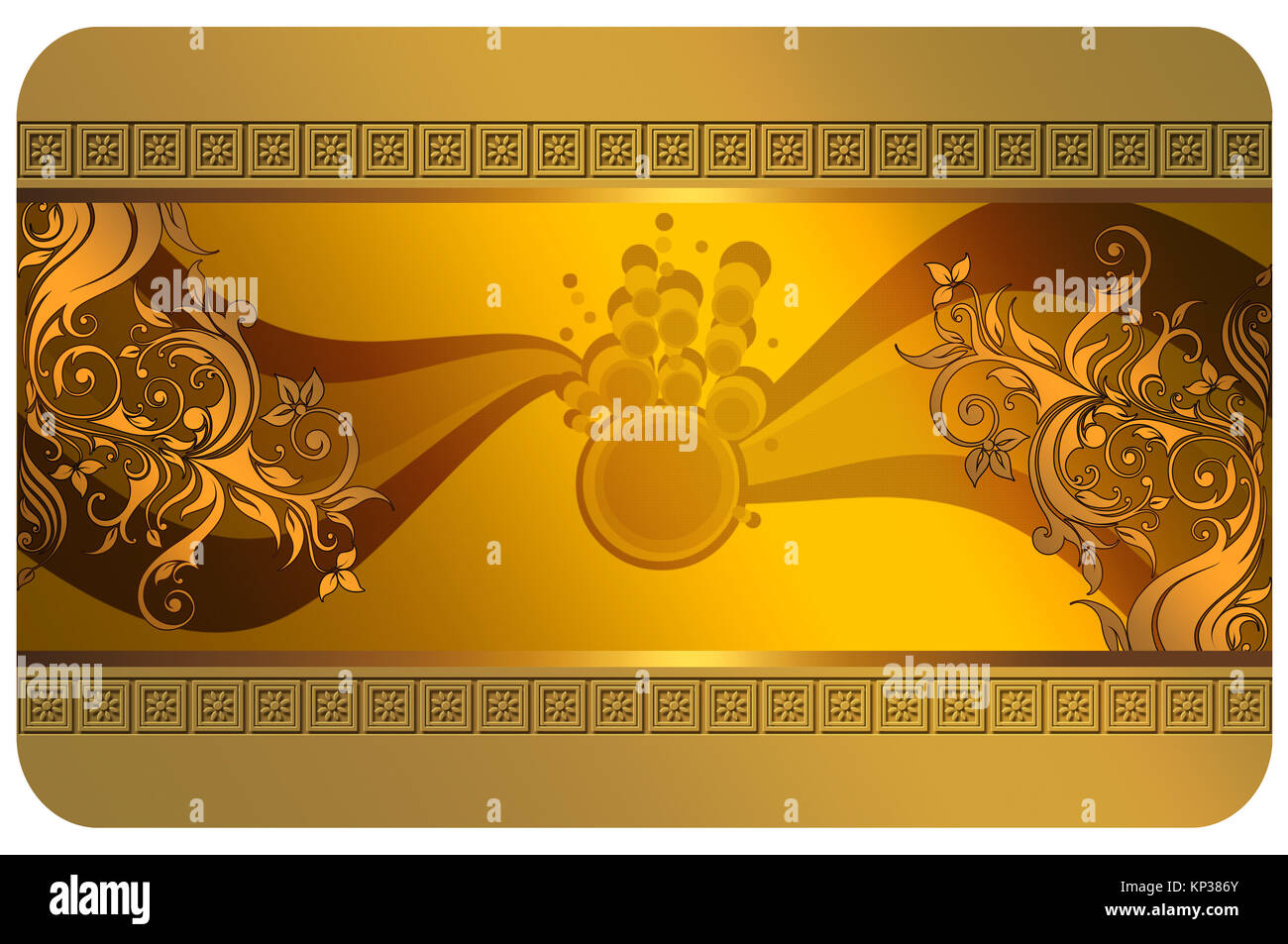 Template for the design of your business card. Gold style Stock Photo ...