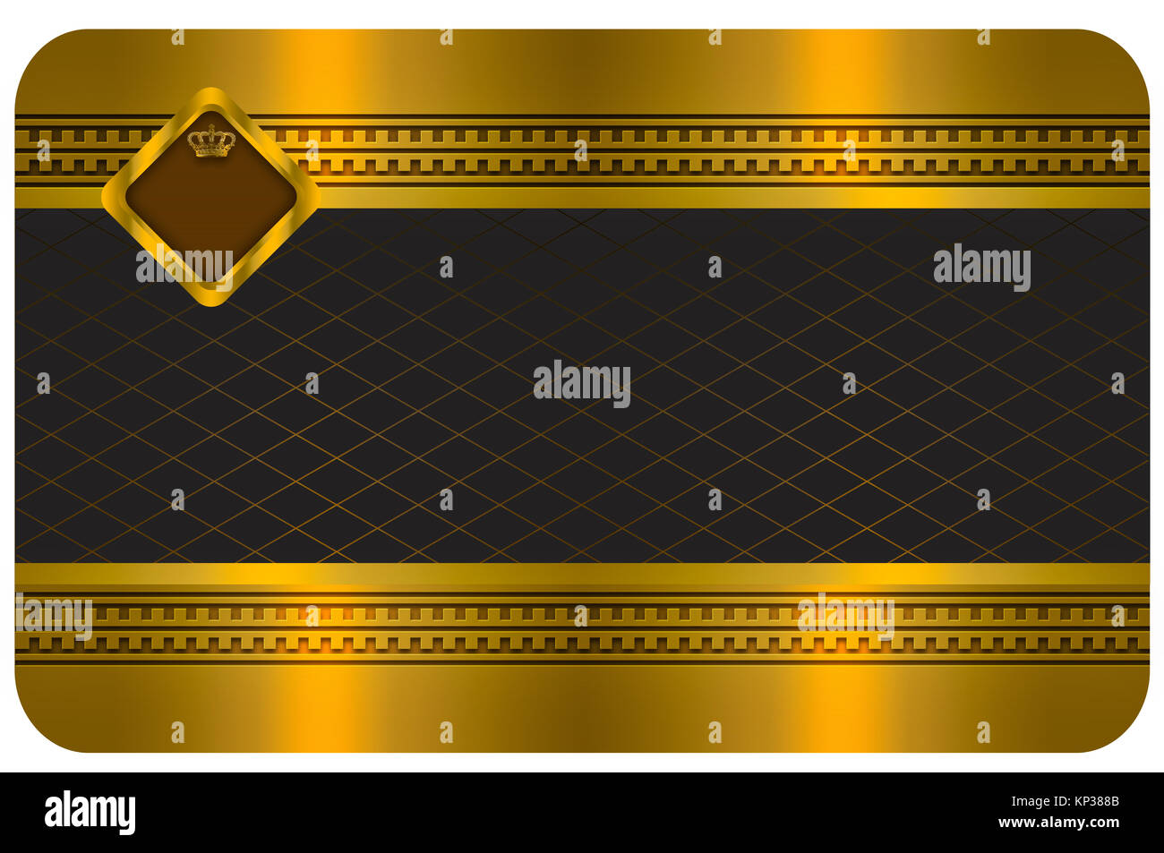 Template for the design of your business card. Gold style Stock Photo ...