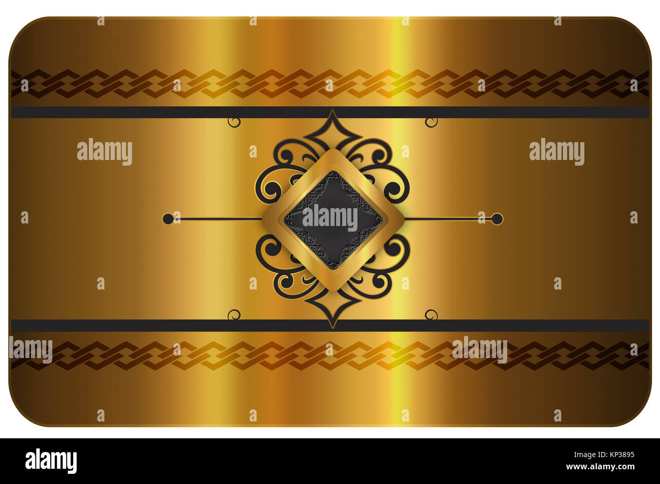 Template for the design of your business card. Gold style Stock Photo ...