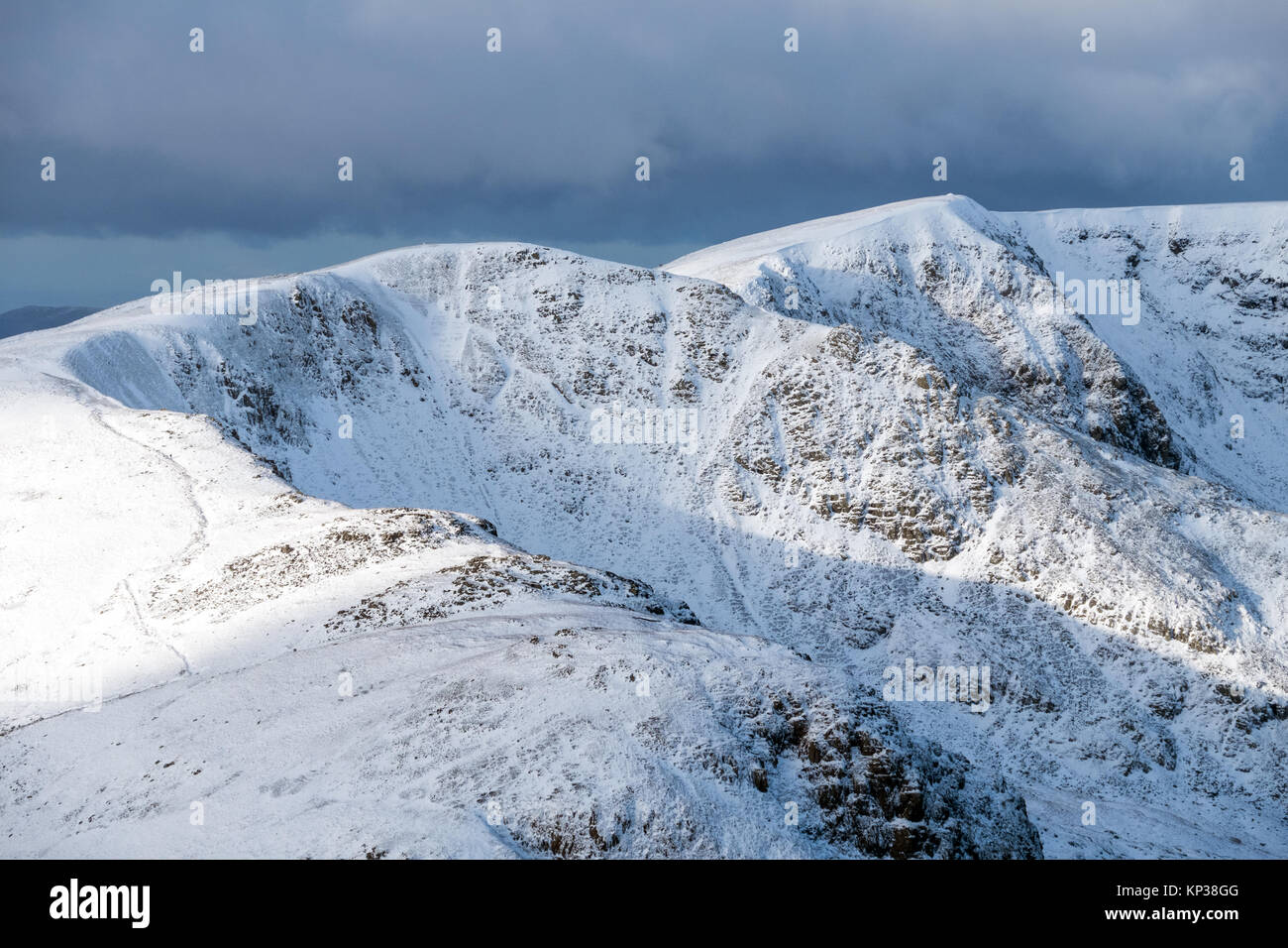 Nethermost Pike and Dollywagon Pike, mountains in the Lake District ...