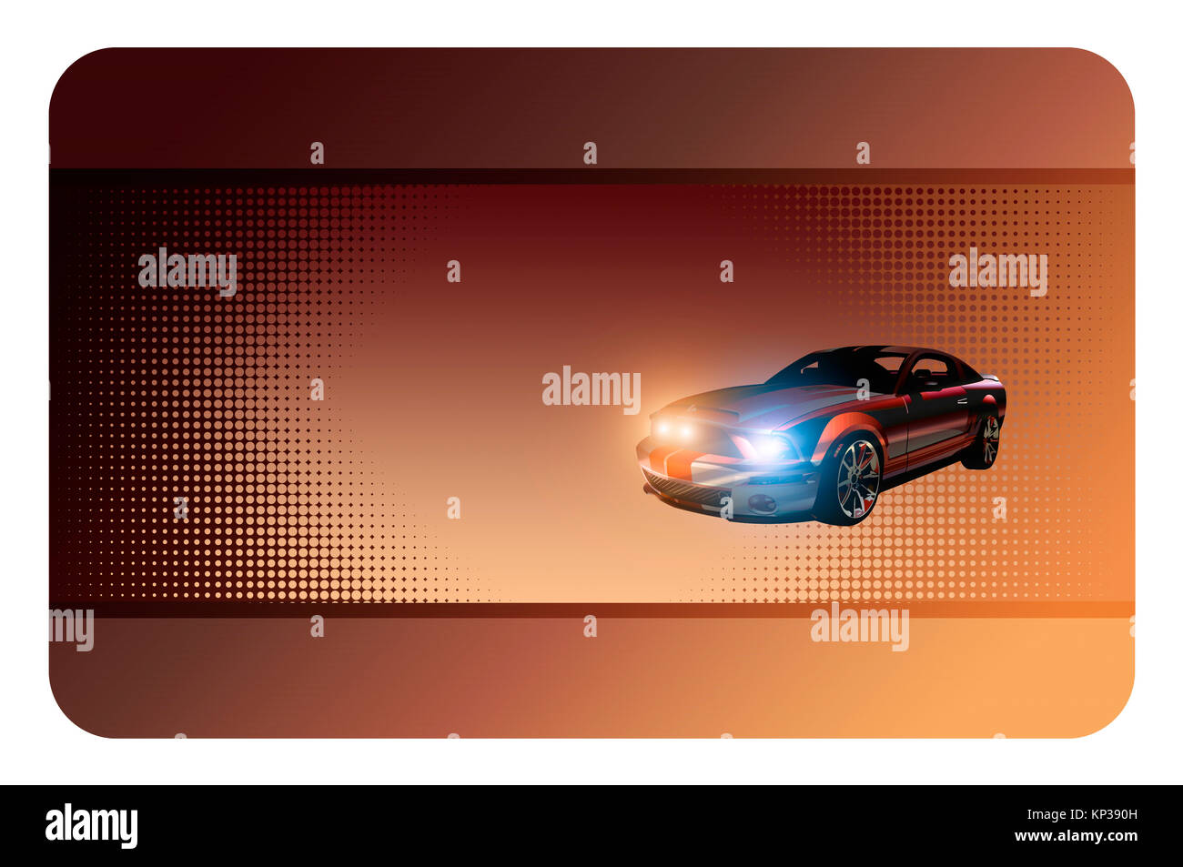 Abstract background with sportcar for the design of your business card ...