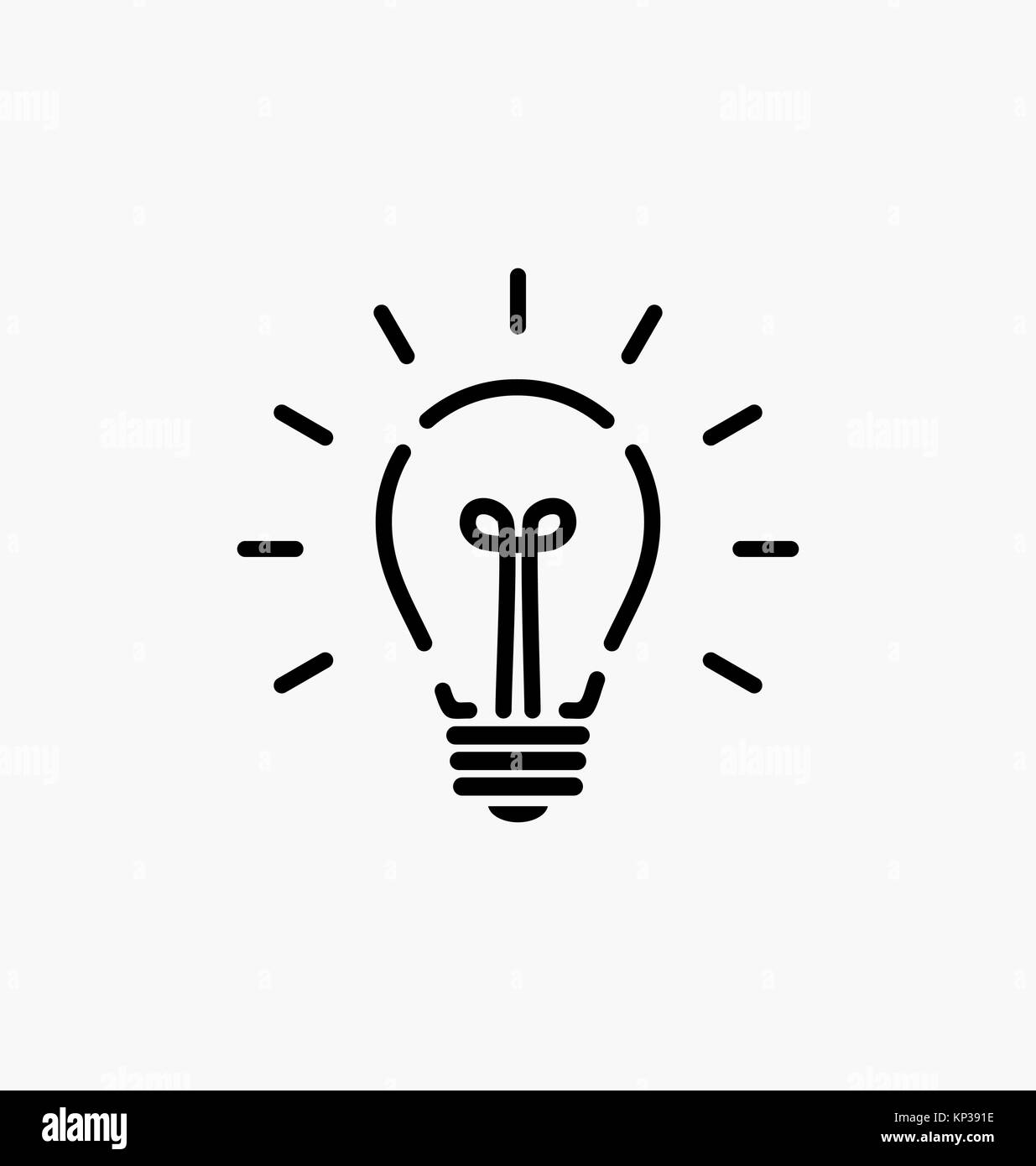 Vector light bulb icon with concept of idea. Brainstorming/Idea illustration Stock Vector Image ...