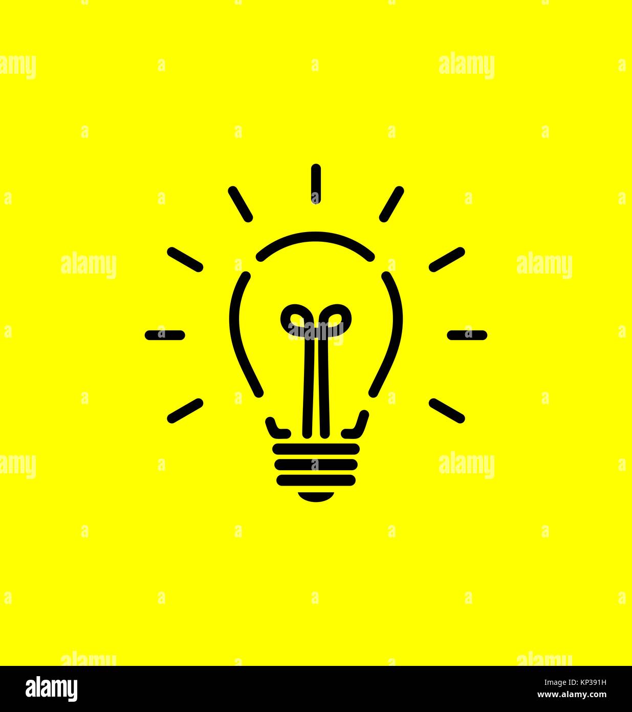 Vector light bulb icon with concept of idea. Brainstorming/Idea ...