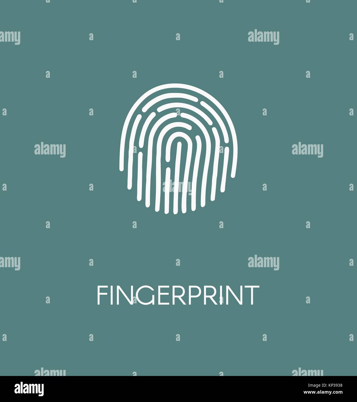 Fingerprint app icon black Stock Vector Images - Alamy