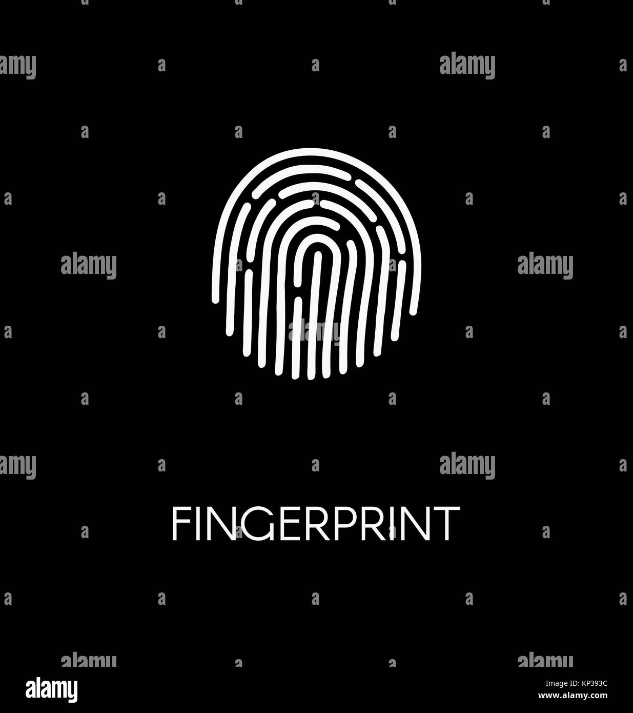 Fingerprint vector vectors hi-res stock photography and images - Alamy
