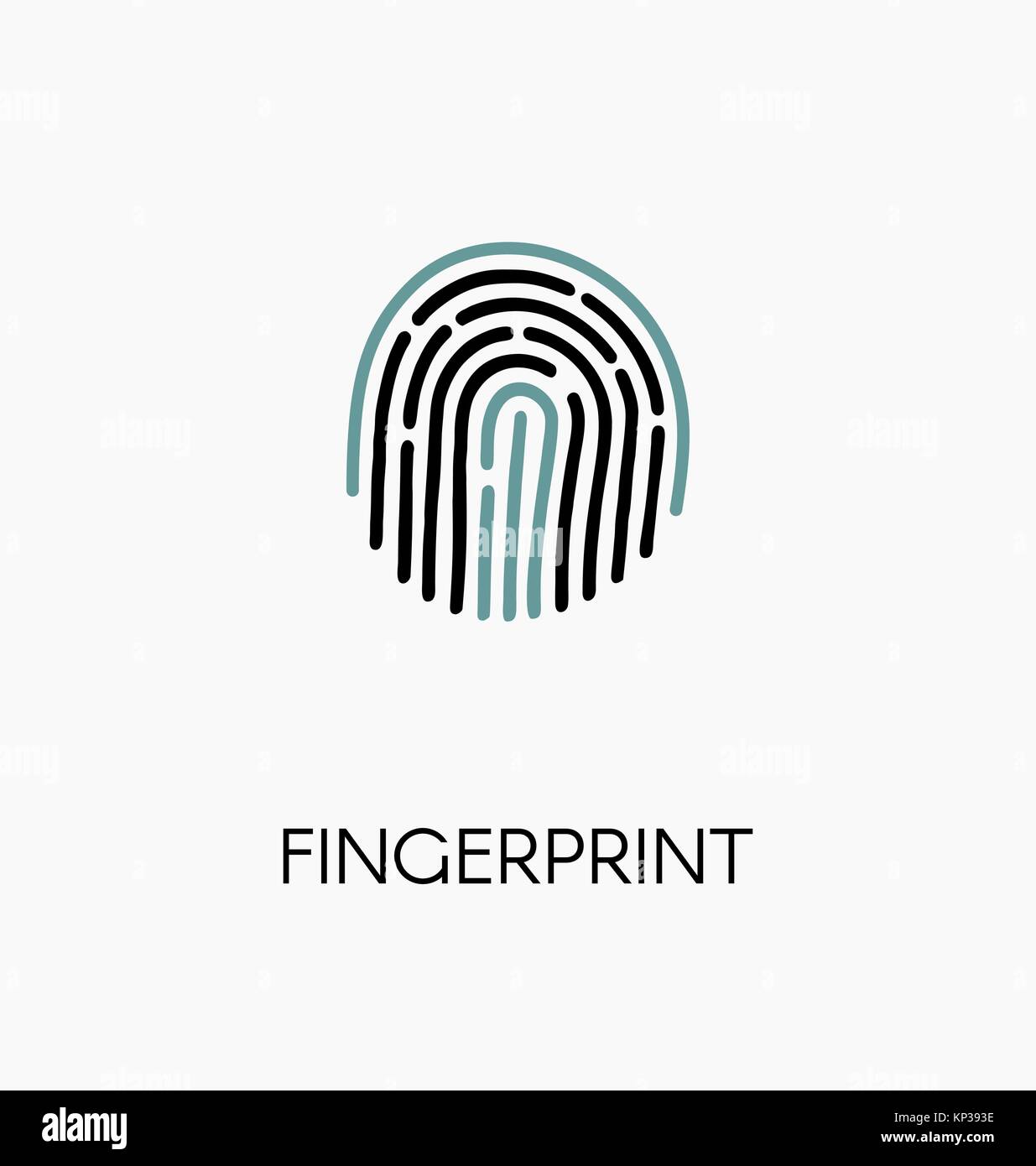 Fingerprint app icon black Cut Out Stock Images & Pictures - Alamy