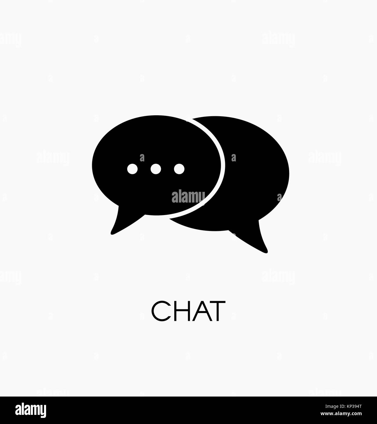 Chat and messaging icon flat vector illustration Stock Vector Image ...