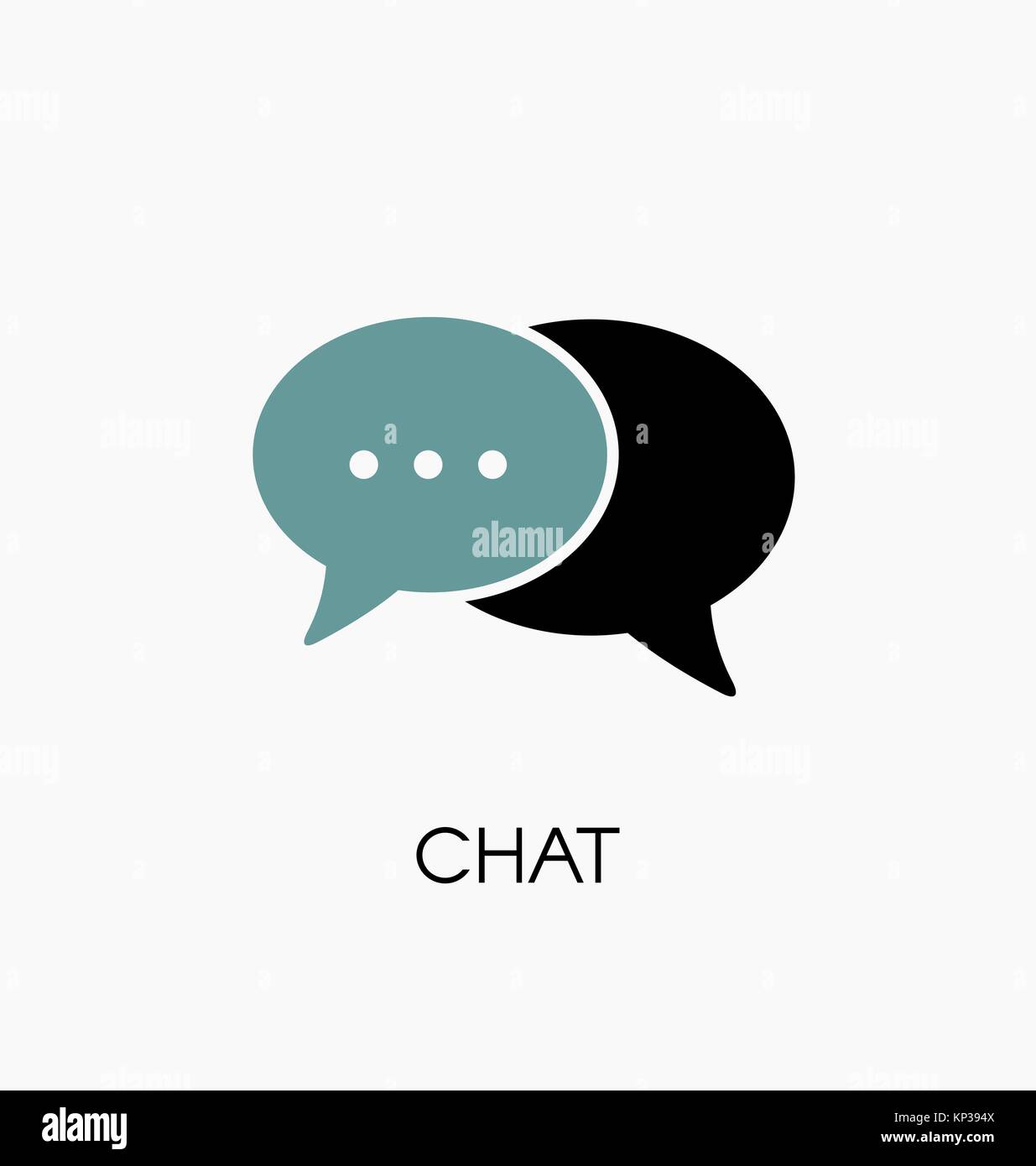 Chat and messaging icon flat vector illustration Stock Vector Image ...