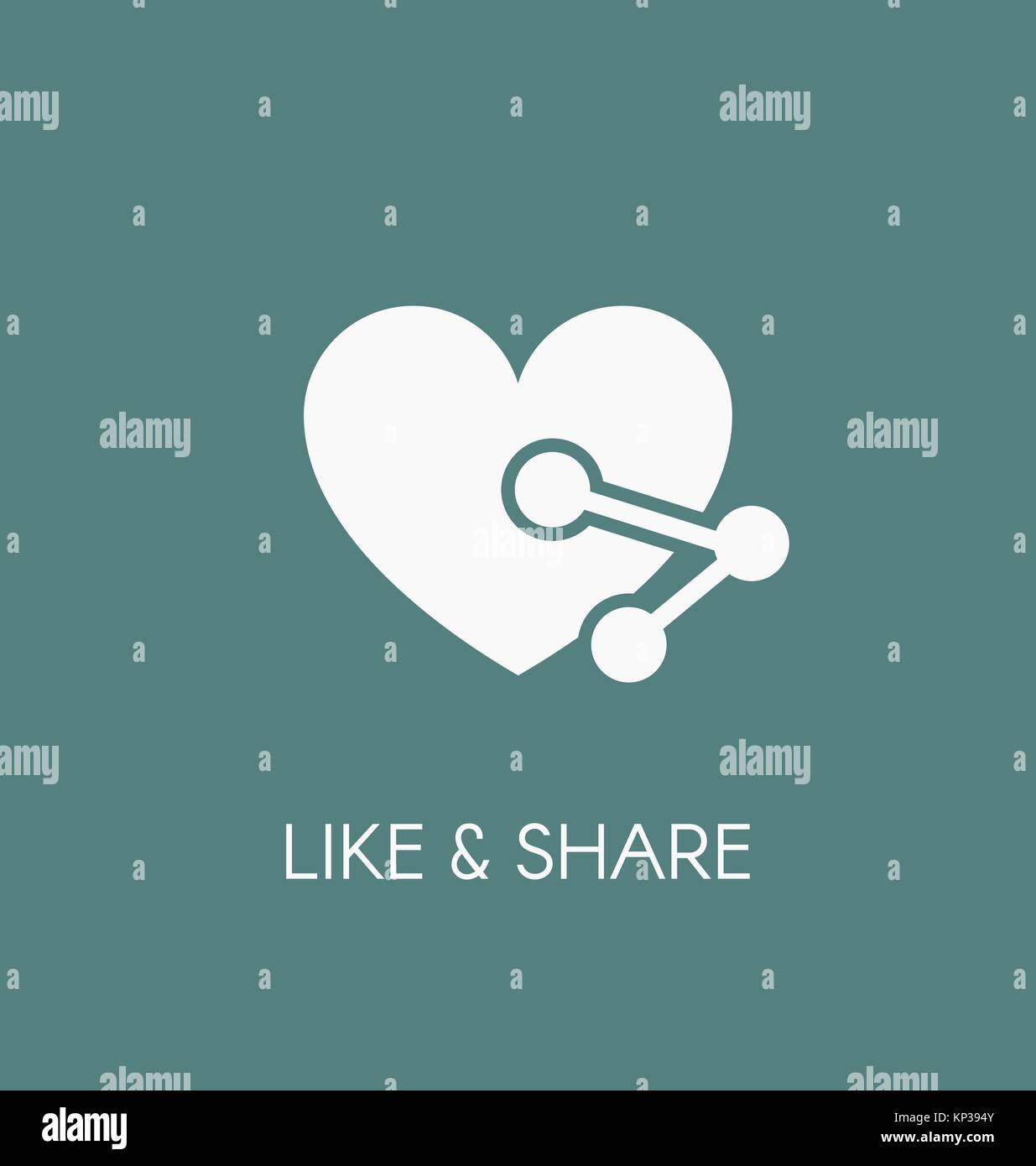 Like and share icon vector illustration Stock Vector Image & Art - Alamy