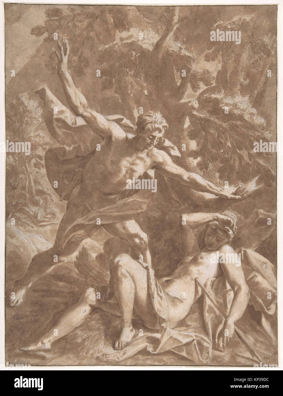 Depiction of Cephalus and Procris from classical mythology, cataloged ...