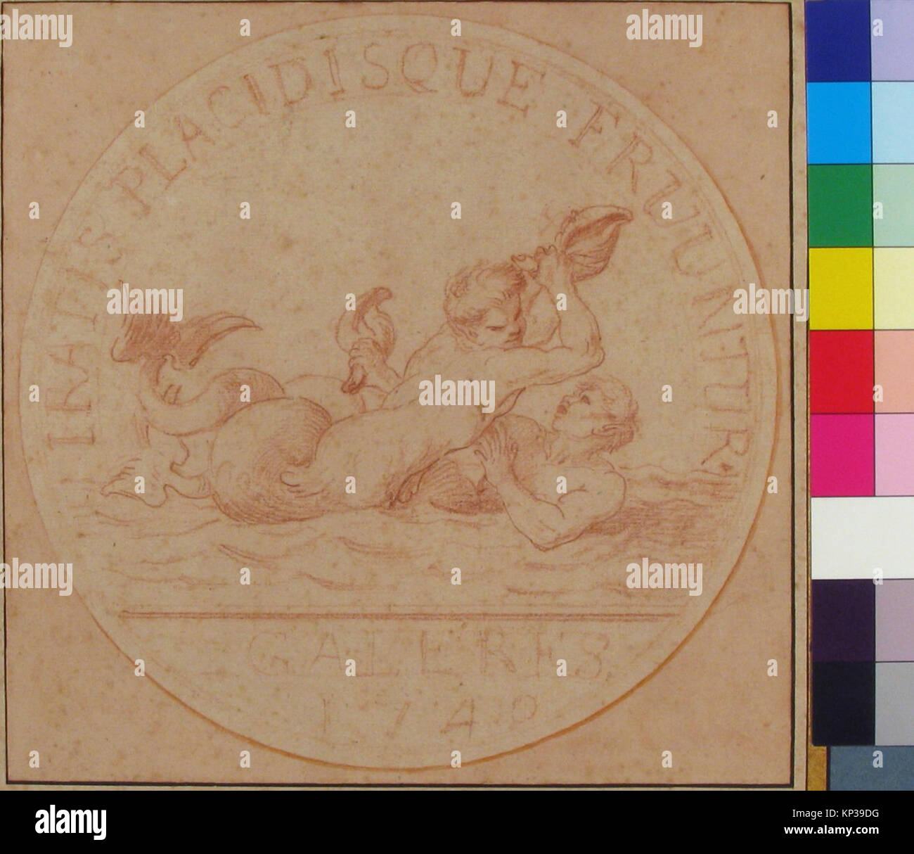Illustration of a 1740 token design from MET featuring symbolic motifs ...