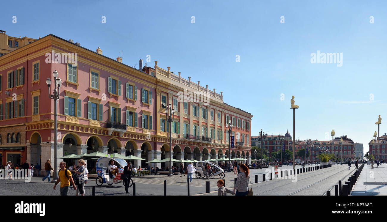 Nice, France - September 27, 2017: Nice Architecture Panorama, Riviera ...