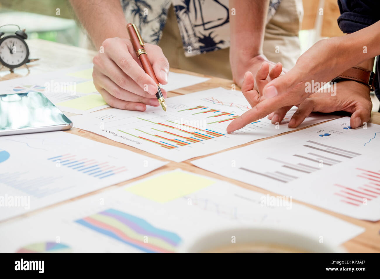 Startup business team meeting working on new business project Stock ...