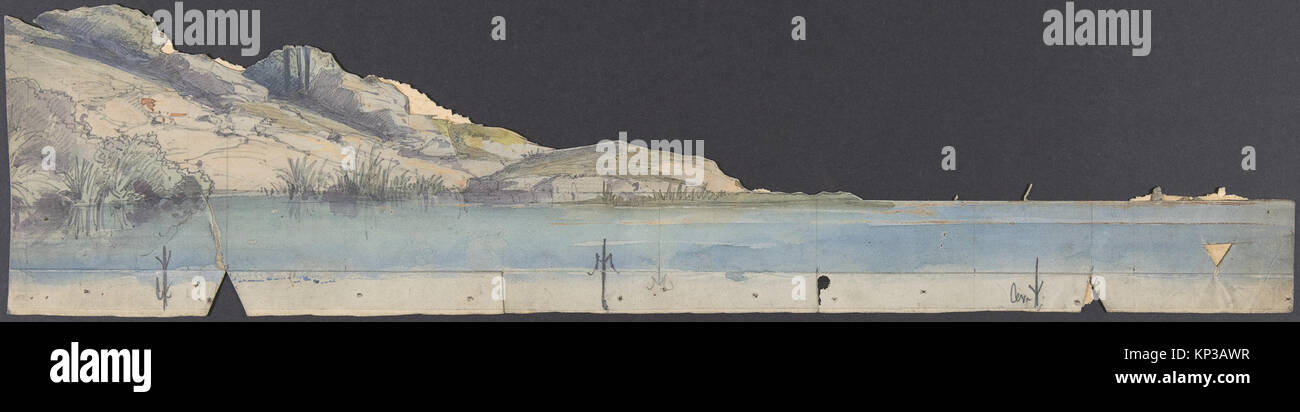 The illustration shows a Paris Opéra stage set design, highlighting ...