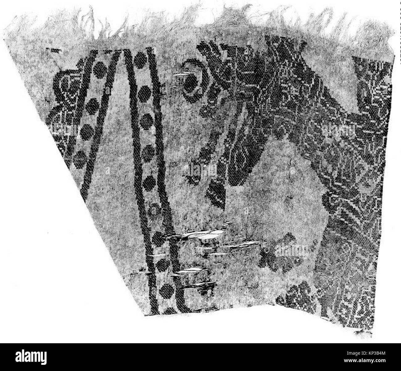 A fragment of a historical object, showing material and design features ...